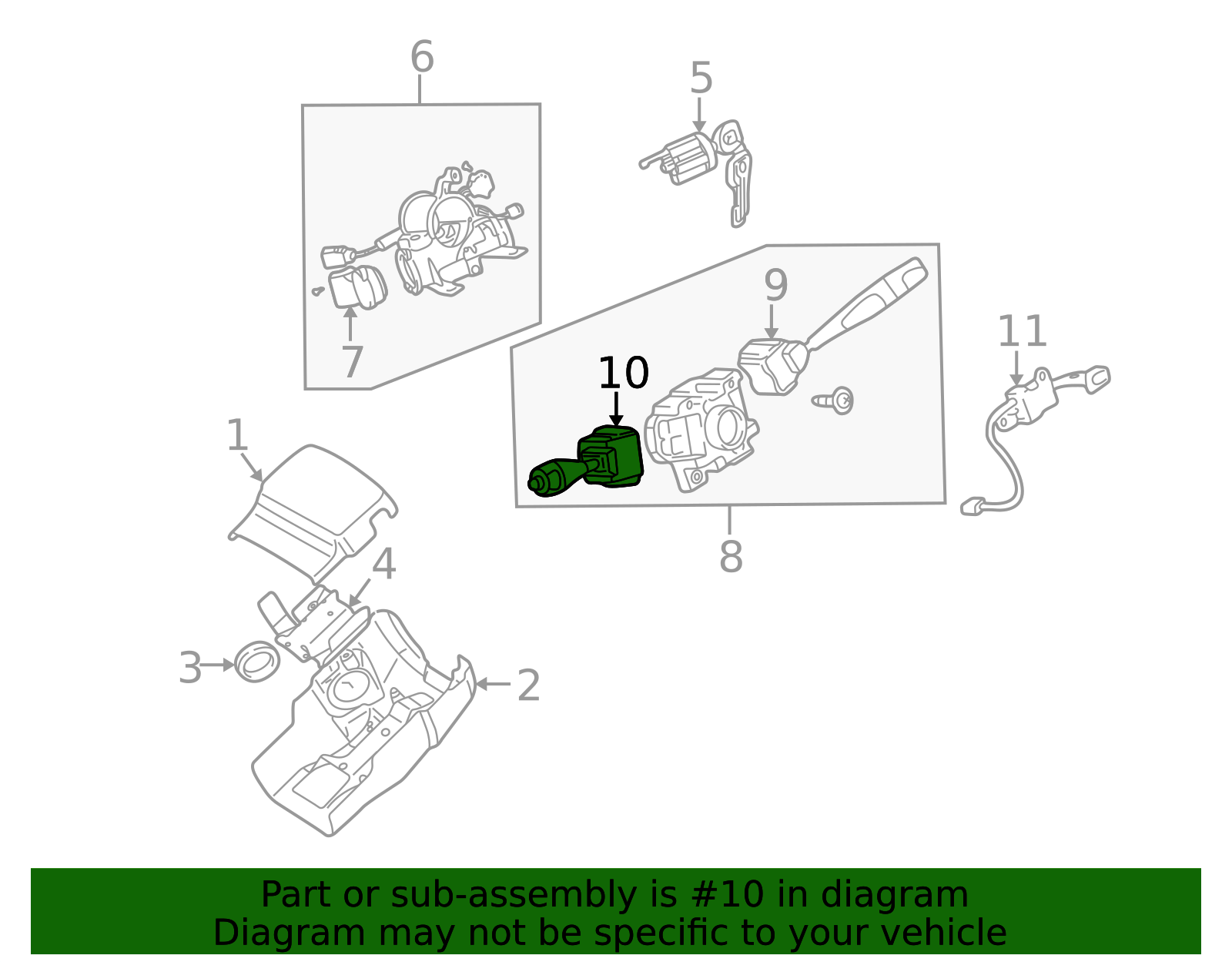 2001-2004 Mitsubishi Turn Signal Switch MR570117 | OEM Parts Online