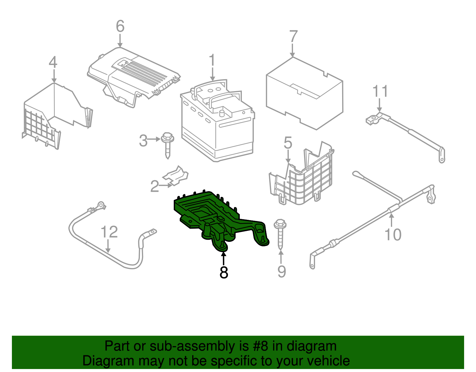 2005-2018 Volkswagen Battery Tray 1KM-915-333 | VW Direct Auto Parts