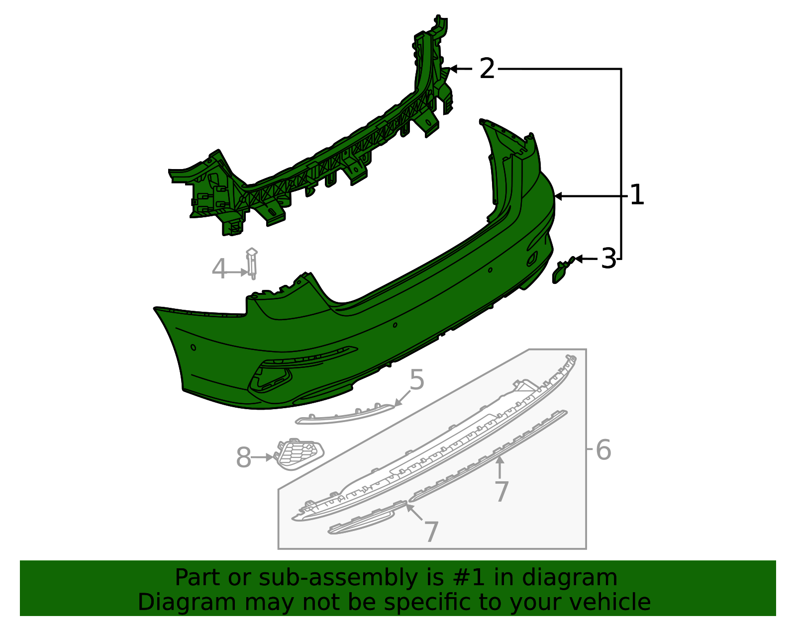 2022-2024 Audi Bumper Cover 8Y5-807-067-B-GRU | Audi USA Parts