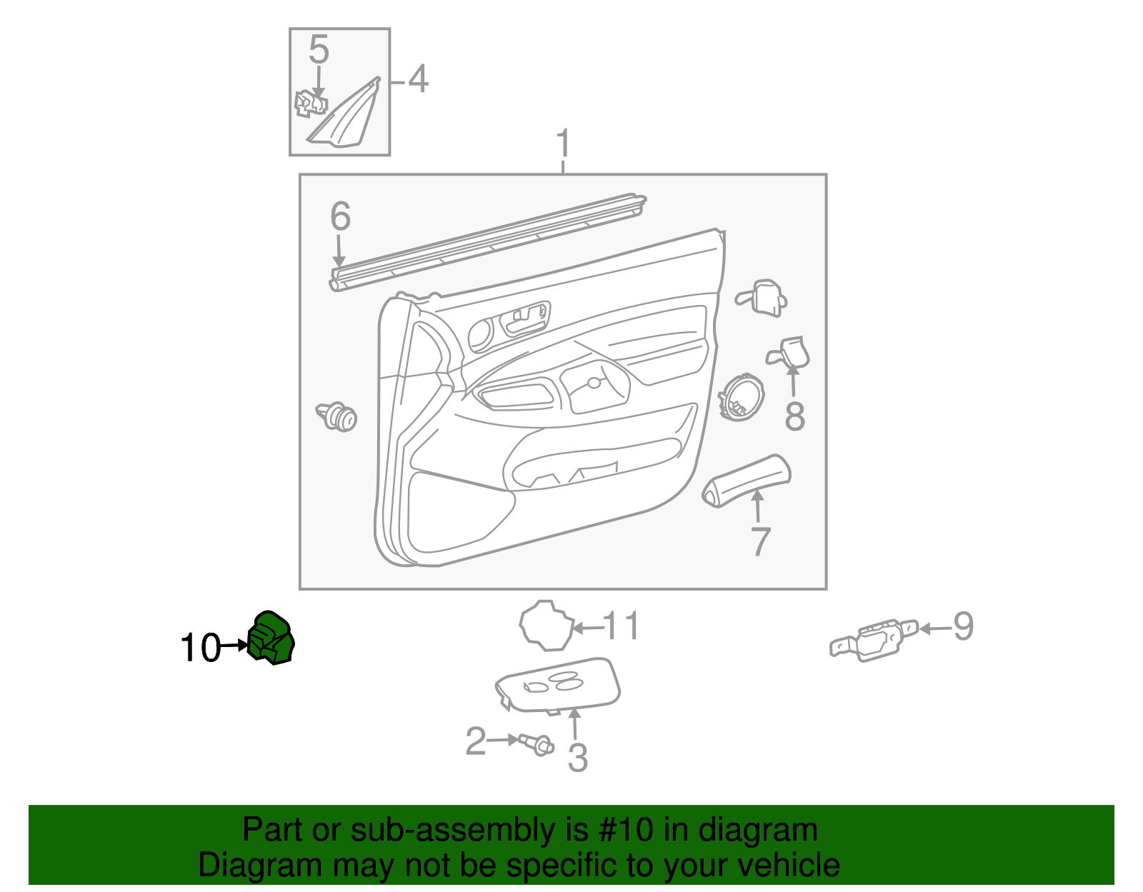 2005-2012 Toyota Tacoma Window Switch 84820-04031 | Toyota Parts Center