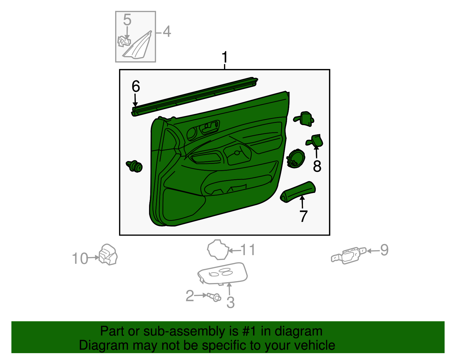 67620-04460-E0 - Door Trim Panel - 2015 Toyota Tacoma | Nucar Toyota of ...
