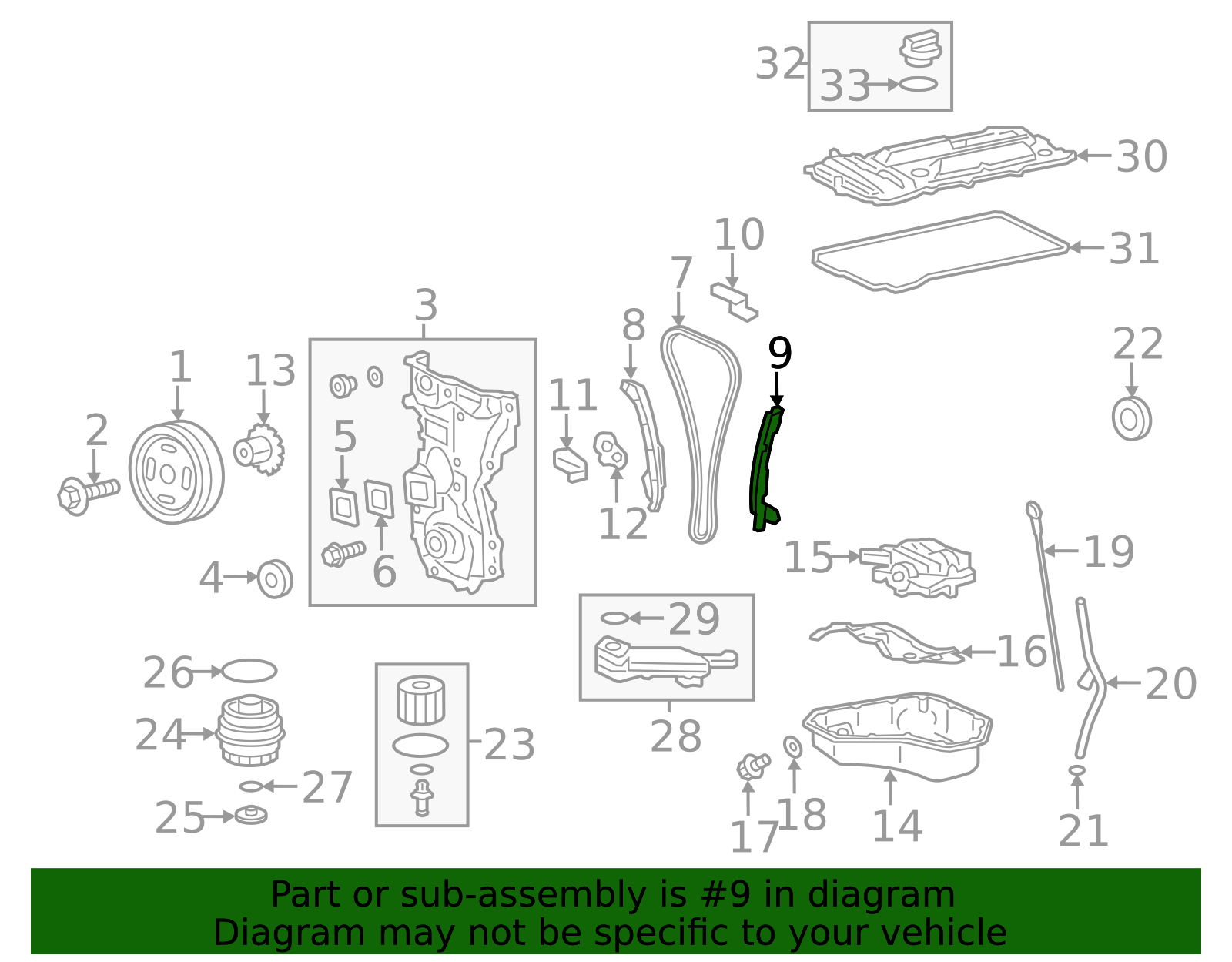 2009-2019 Toyota 2009-2019 Toyota - Chain Guide 13561-0V010 | Sparks Parts