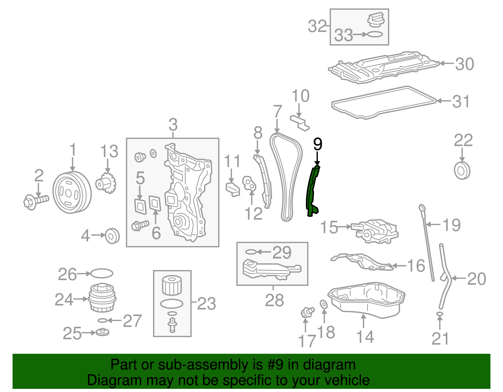 13561-0V010 - Chain Guide - 2009-2019 Toyota | Nucar Toyota Parts