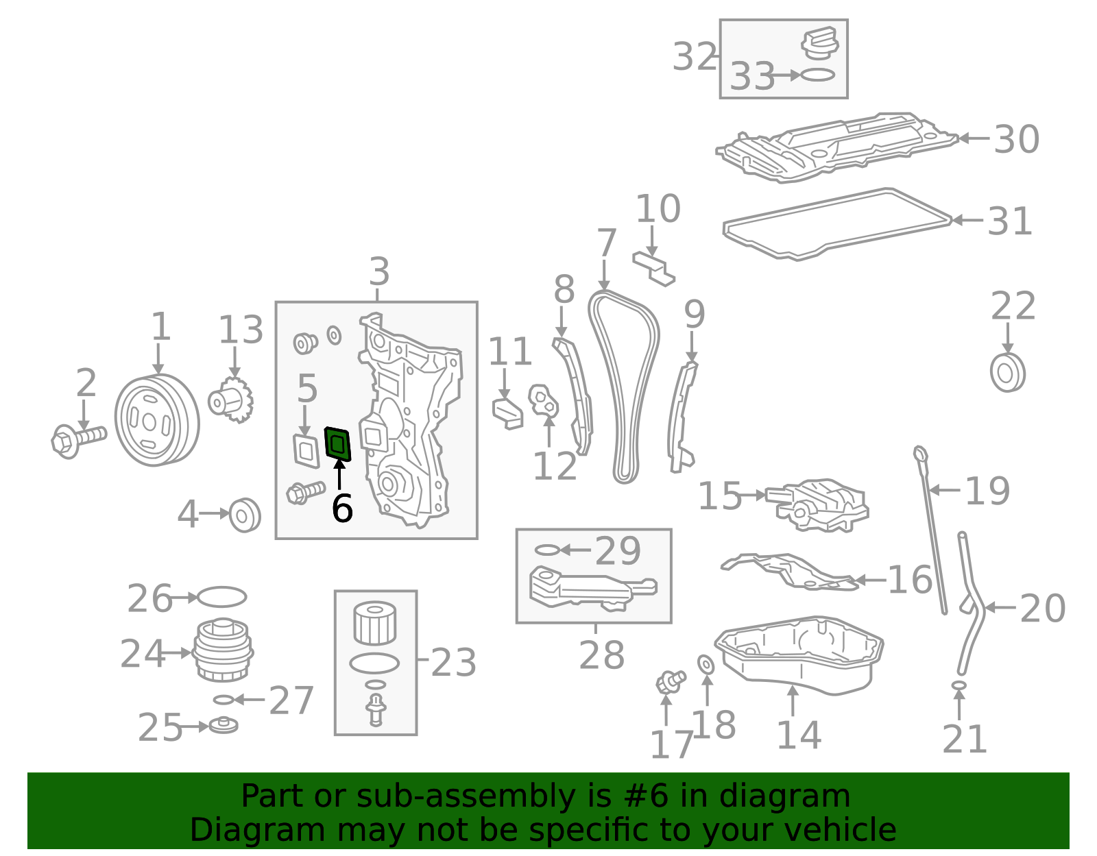 11328-0V010 - Engine Timing Cover Gasket 2009-2019 Toyota | Longo ...
