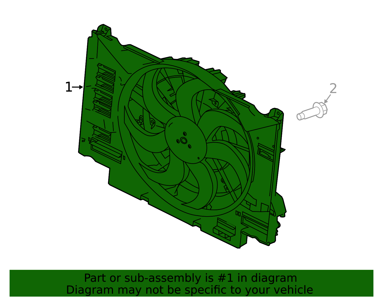 Genuine OEM Fan Assembly Part# T2H45980 Fits Jaguar Cary Parts