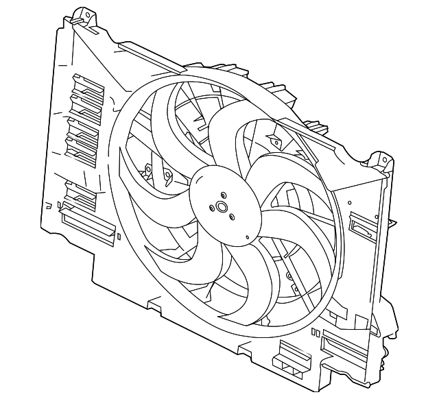 Genuine OEM Fan Assembly Part# T2H45980 Fits 2016-2024 Jaguar: Up To 35 ...