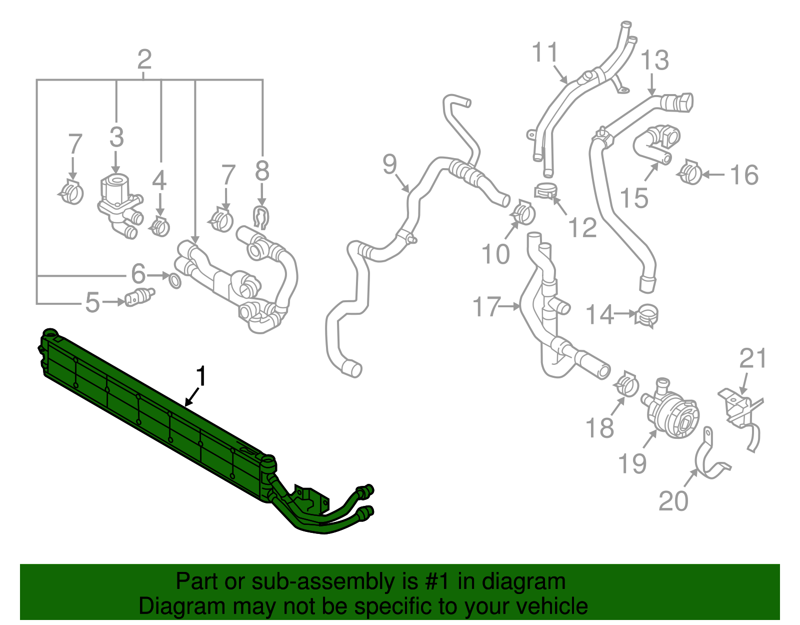 5Q0-121-251-ES - Radiator 2015-2016 Audi | Audi OEM Parts Guy