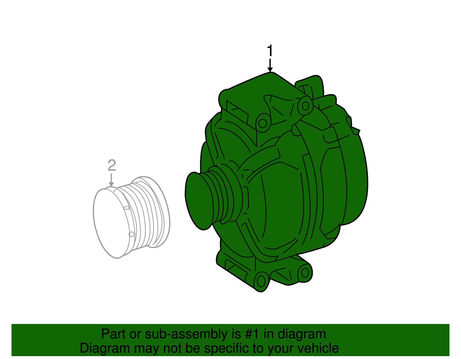 000-906-12-02-83 - Mercedes-Benz Alternator 2009-2012 Mercedes-Benz ...
