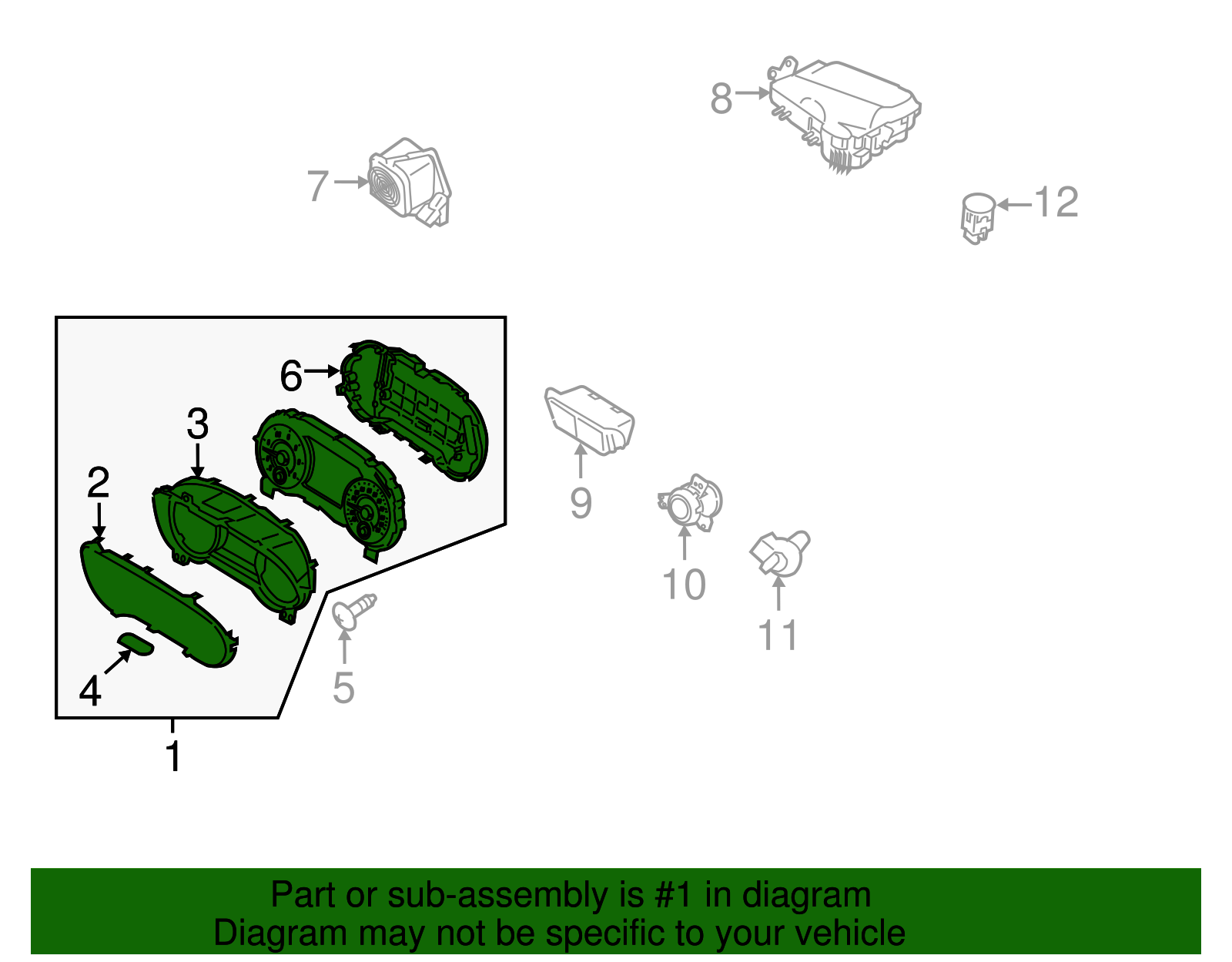 2018-2019 Kia Stinger Cluster Assembly 94011-J5200 | TascaParts.com