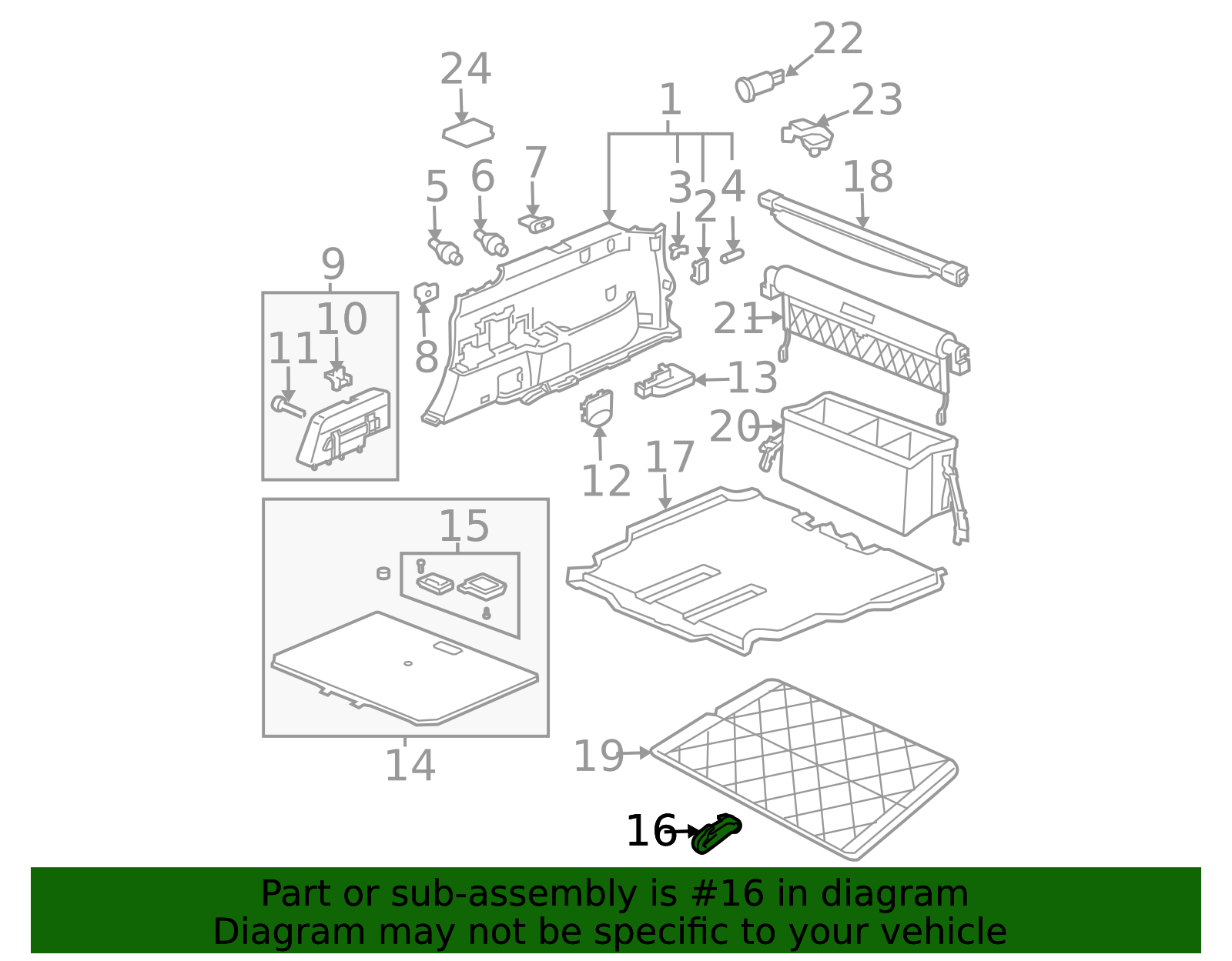84614-S9V-A00ZD - 2003-2011 Honda Element - Hook Assembly Tie Down ...