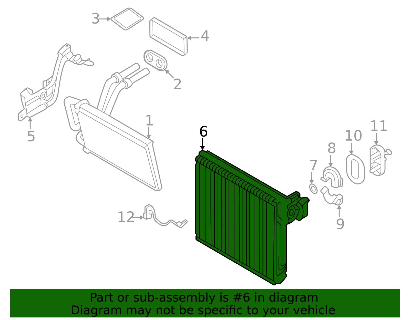 2021-2024 Genesis G80 A/C Evaporator Core 97139-T1000 | OEM Parts Online
