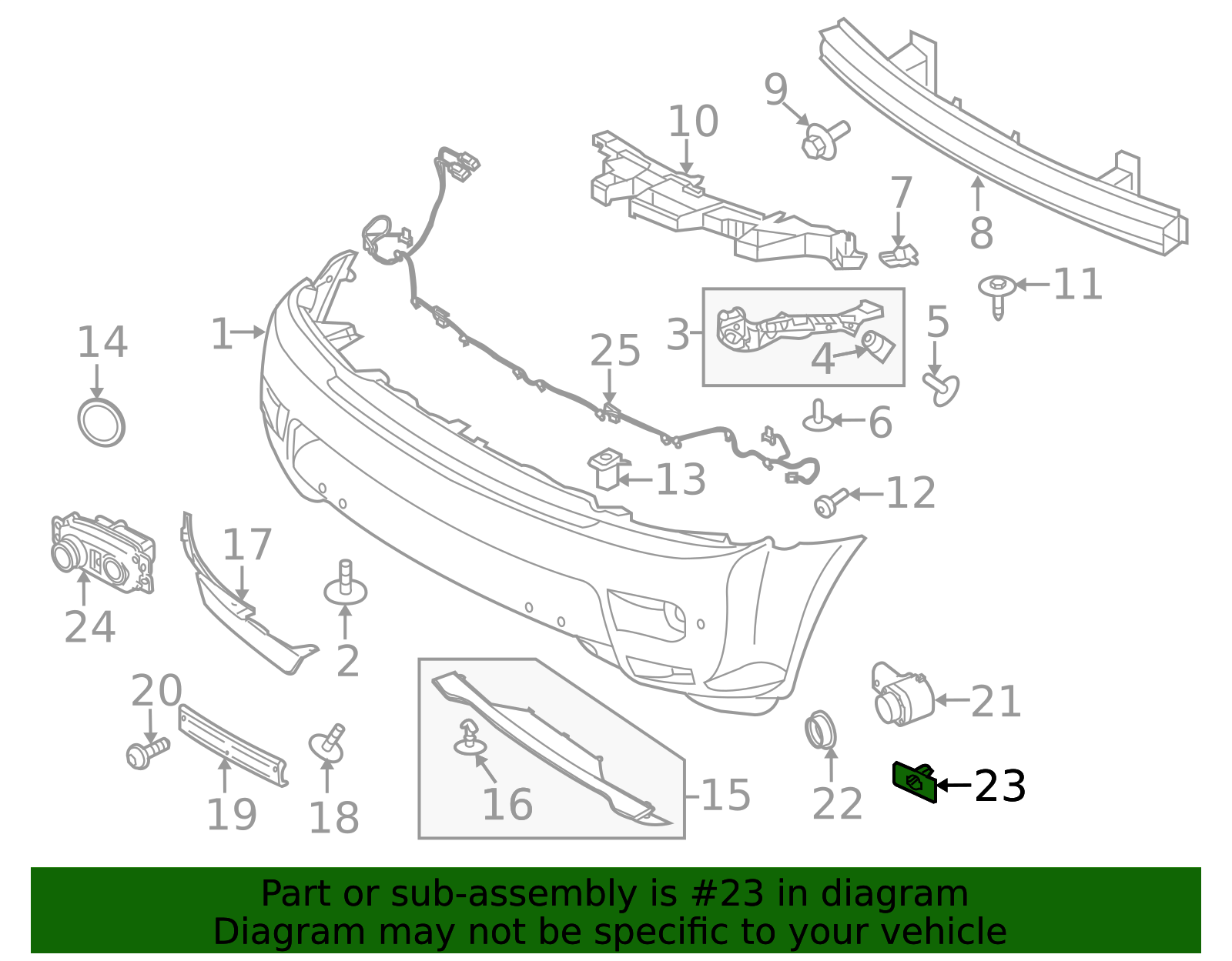LR015239 - High-Quality Park Sensor Bezel for 2010-2016 Land Rover ...