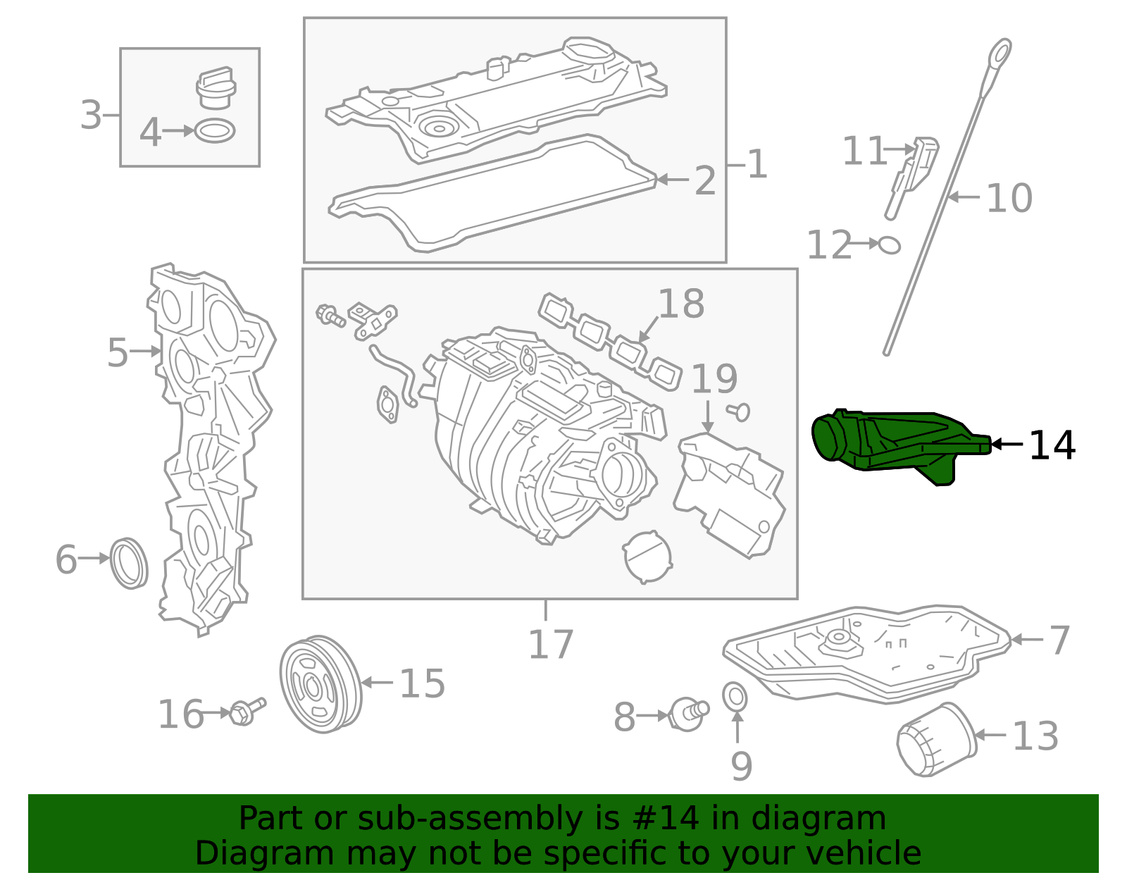 Genuine Toyota Oil Pick-Up part# 15104-F0010 for 2018-2025 Toyota ...