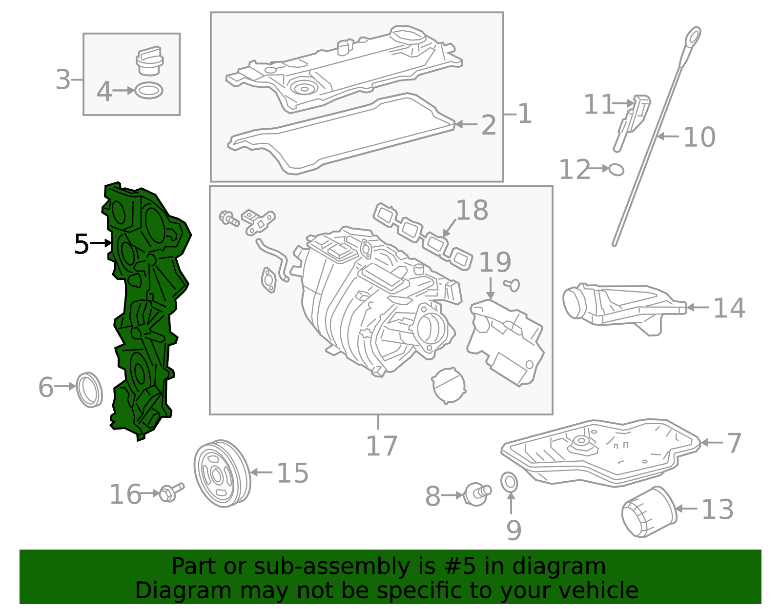 2018-2024 Toyota Engine Timing Cover 12612-F0010 | Toyota Parts Center