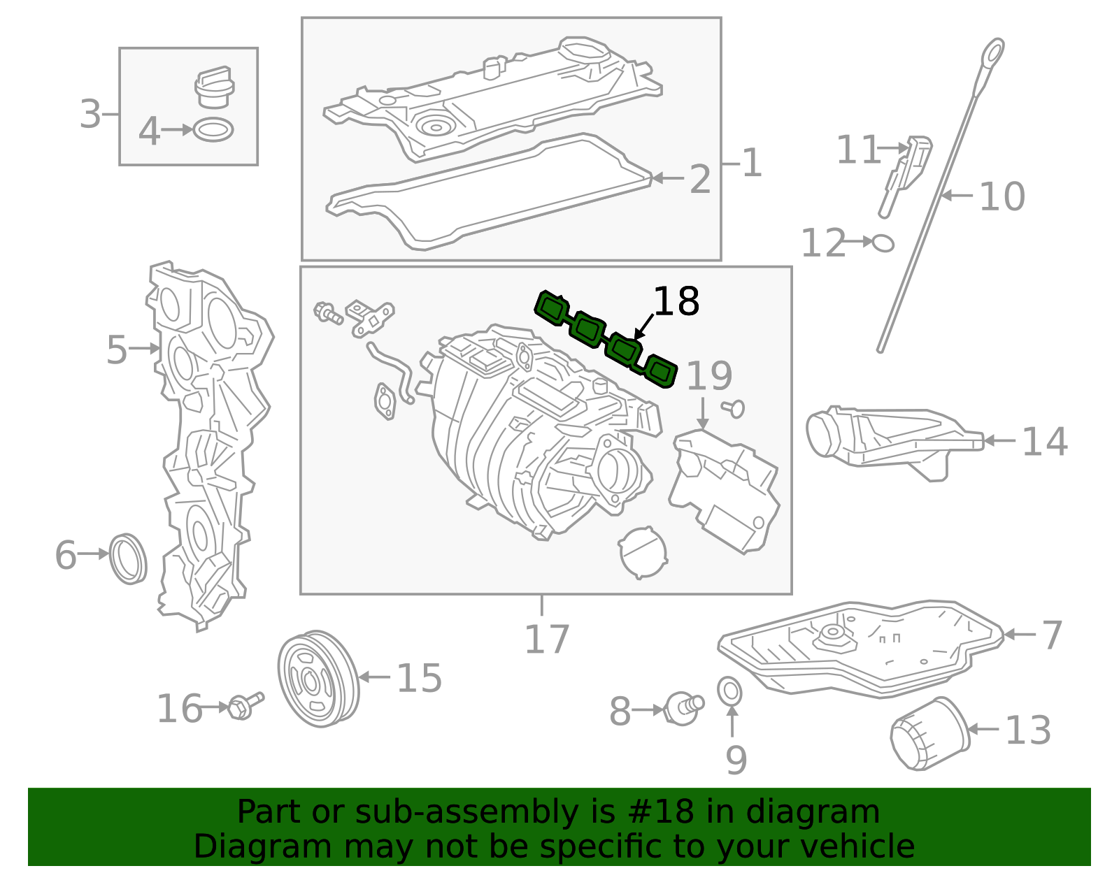 2018-2025 Toyota Manifold Gasket 17171-25010 | Toyota Parts Center