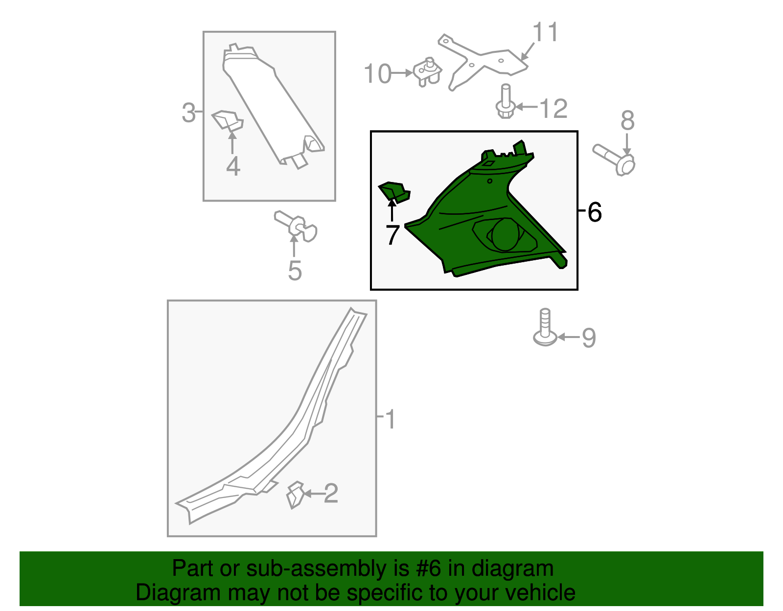 8K9-867-245-A-TD8 - Rear Quarter Trim 2013-2016 Audi allroad | Audi OEM Parts Guy