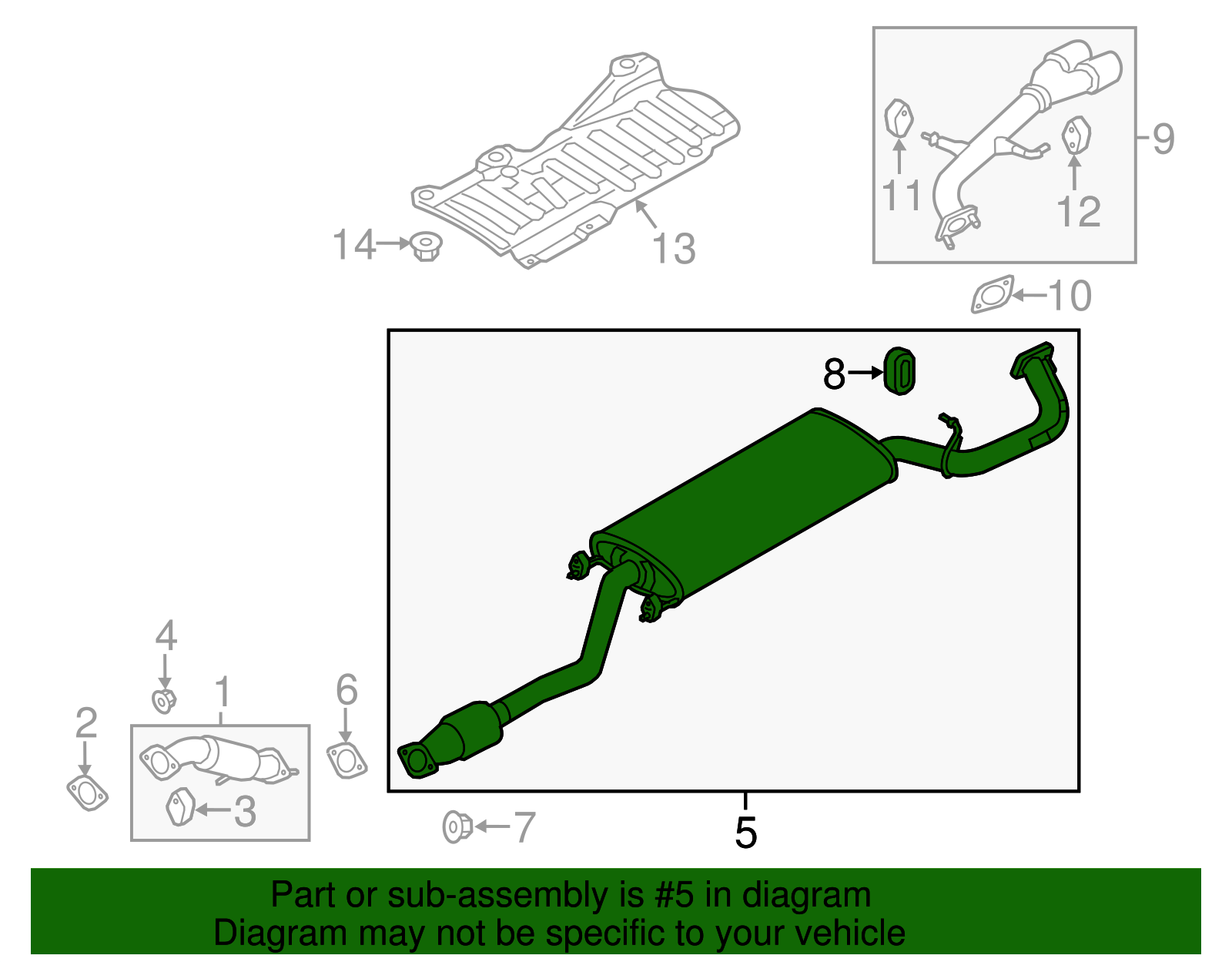 2013-2016 Hyundai Santa Fe Sport Catalytic Converter 28600-4Z500 | OEM ...