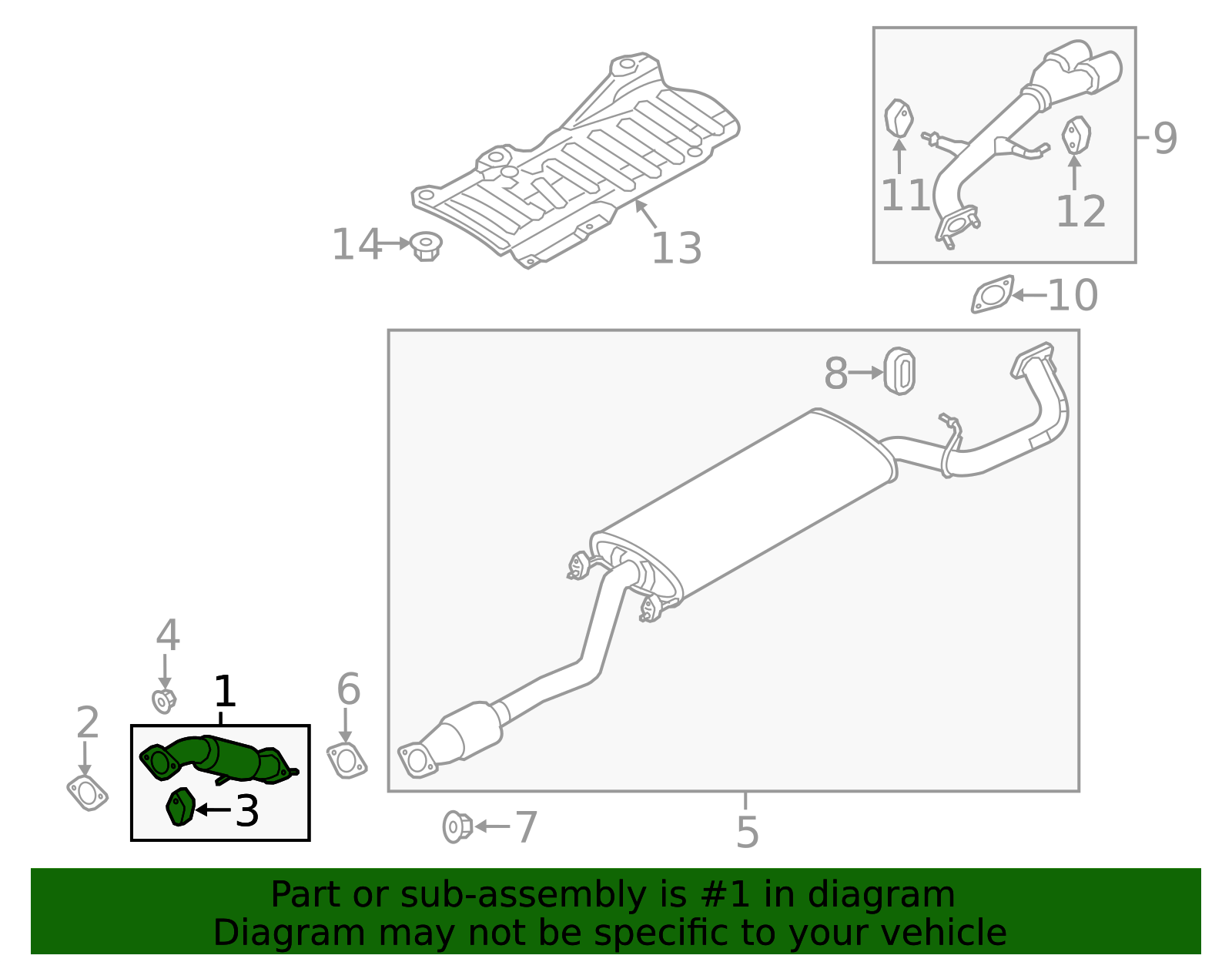2013-2016 Hyundai Santa Fe Sport Front Pipe 28610-4Z500 | OEM Parts Online