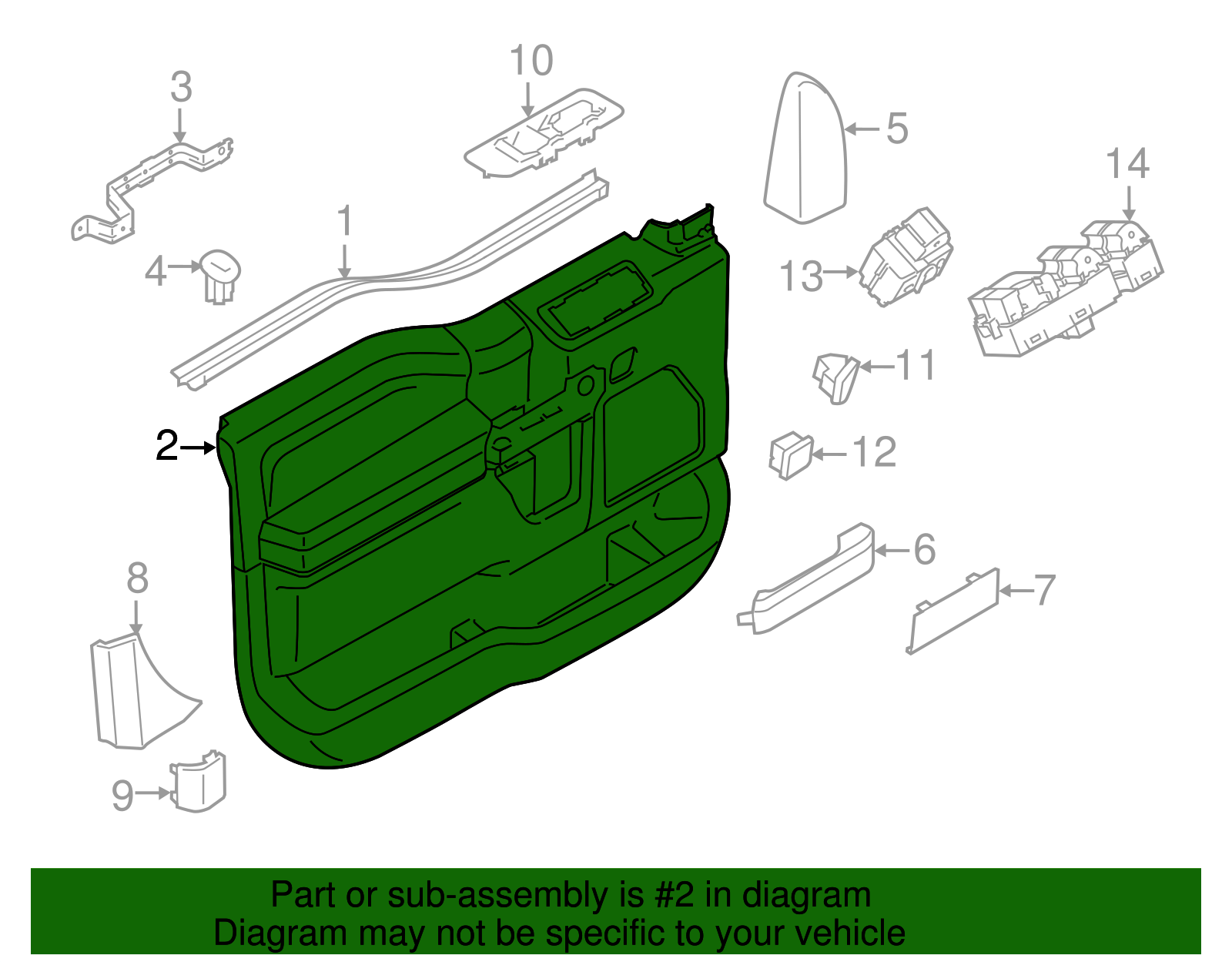 HC3Z-2823943-CB - Door Trim Panel - 2018-2019 Ford F-350 Super Duty ...