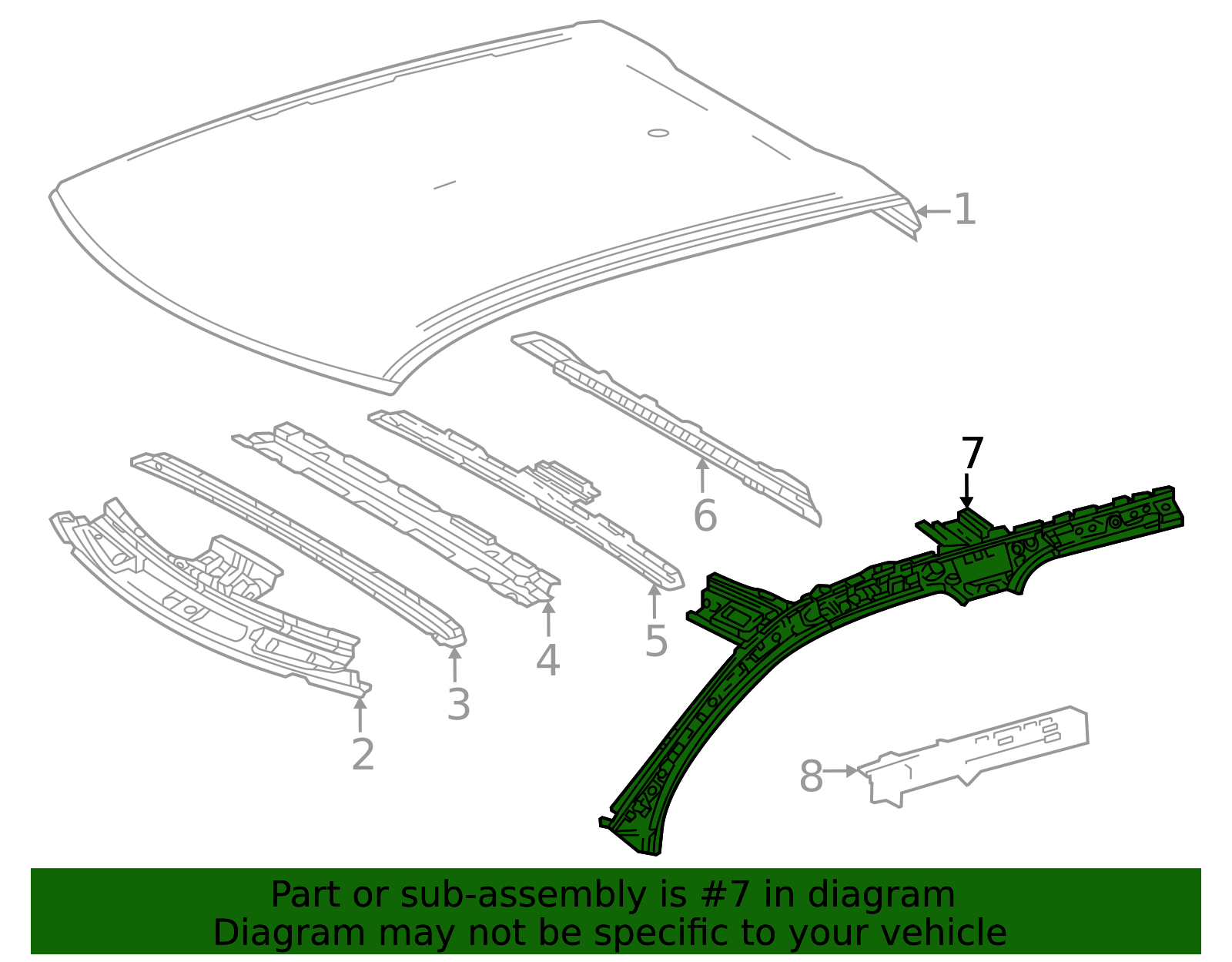 61203-AK010 - Inner Rail 2024-2025 Toyota Tacoma | Longo Toyota Parts