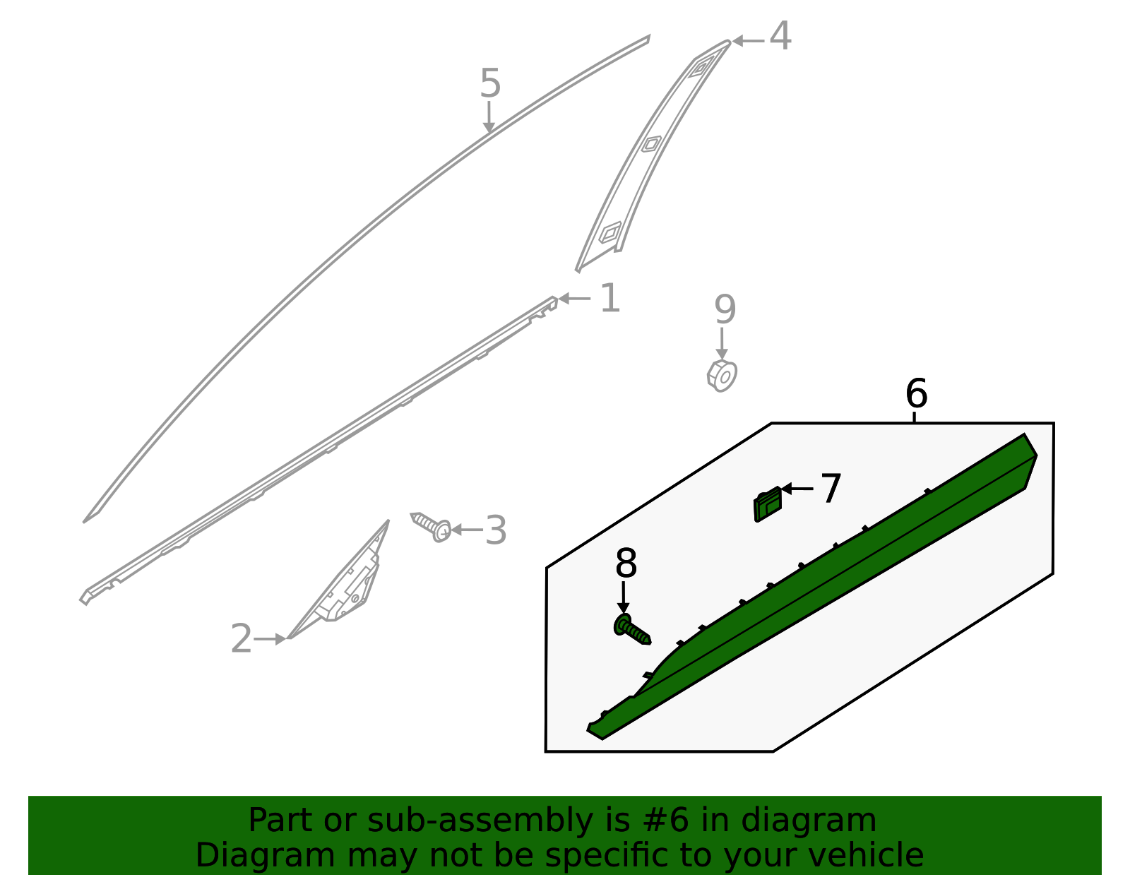 2020-2025 Hyundai Palisade Body Side Molding 87722-S8000 | OEM Parts Online