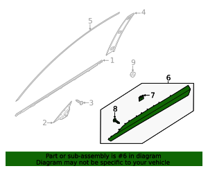 2023-2025 Hyundai Palisade Body Side Molding 87722-S8SA0 | OEM Parts Online