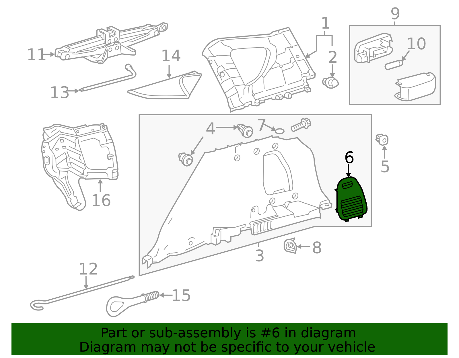 64766-0R030-C0 - 2013-2018 Toyota RAV4 - Jack Cover | Toyota Parts ...