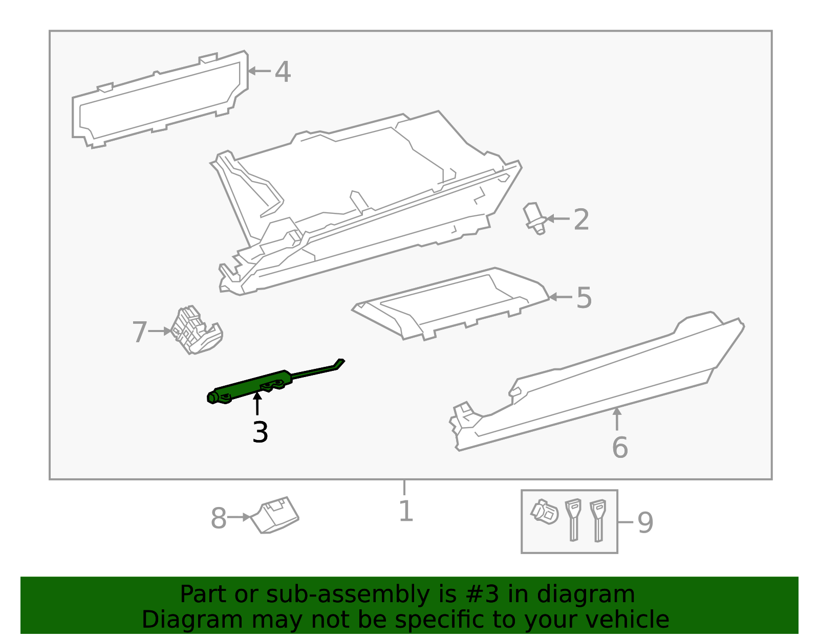 2019-2025 Lexus Glove Box Assembly Stopper 55054-33150 | OEM Parts Online