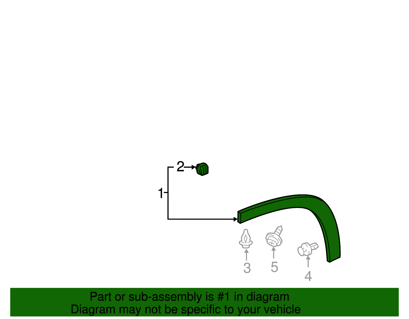 2014-2019 Toyota Highlander Wheel Opening Molding 75088-0E010 | Toyota ...