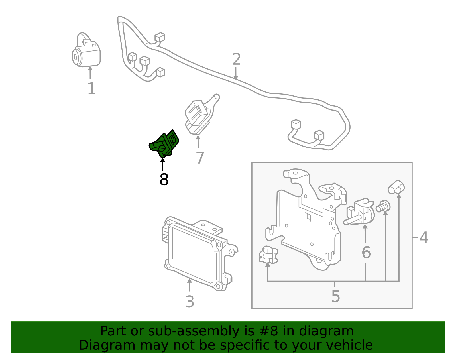 91555-TR0-A01 - 2012-2025 Honda - Clip Ambient Sensor | Genuine Honda Parts