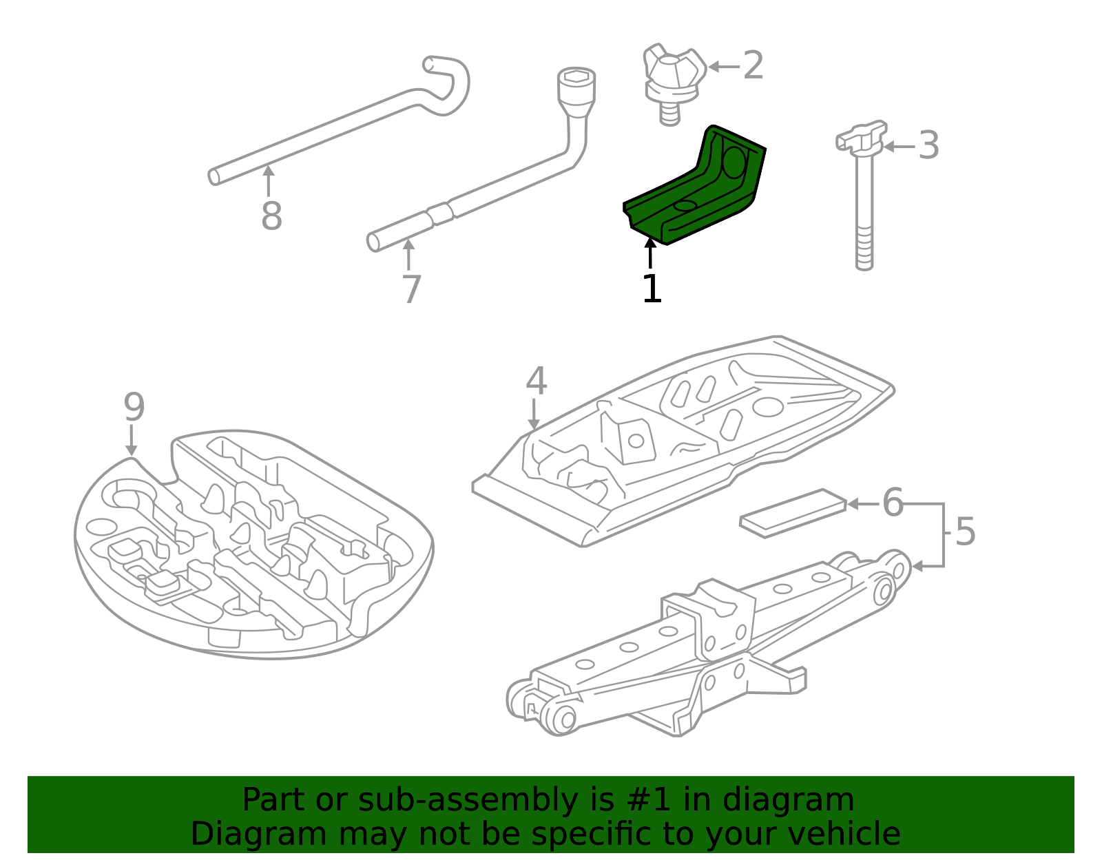 74651-SHJ-A00 - Spare Tire Bracket Honda Parts Online