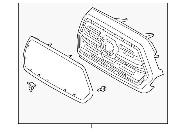 Genuine Toyota Upper Grille part# 53101-04020-E0 for 2018-2019 Toyota ...