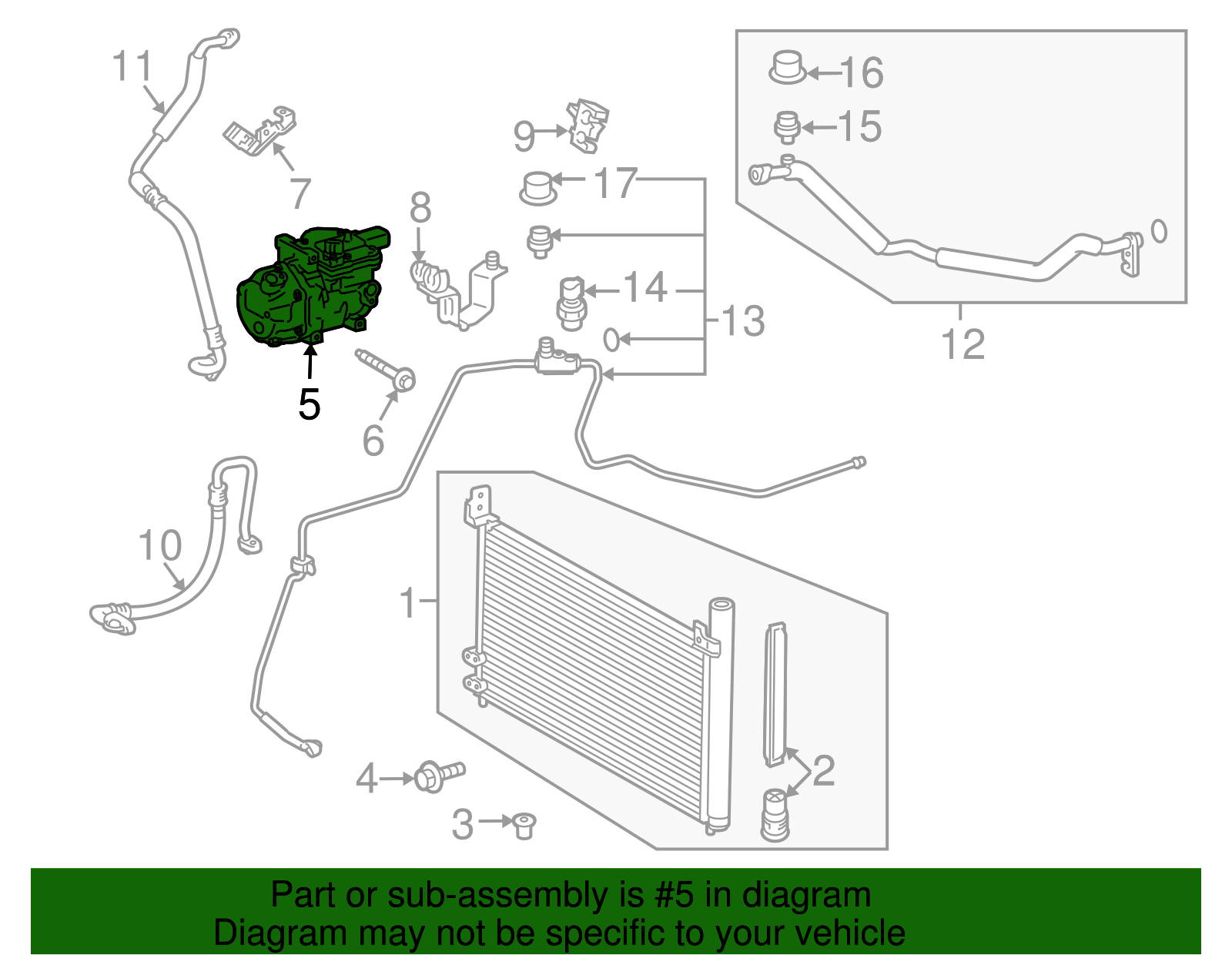 2010-2012 Toyota A/C Compressor 88370-47033 | Toyota Parts Center