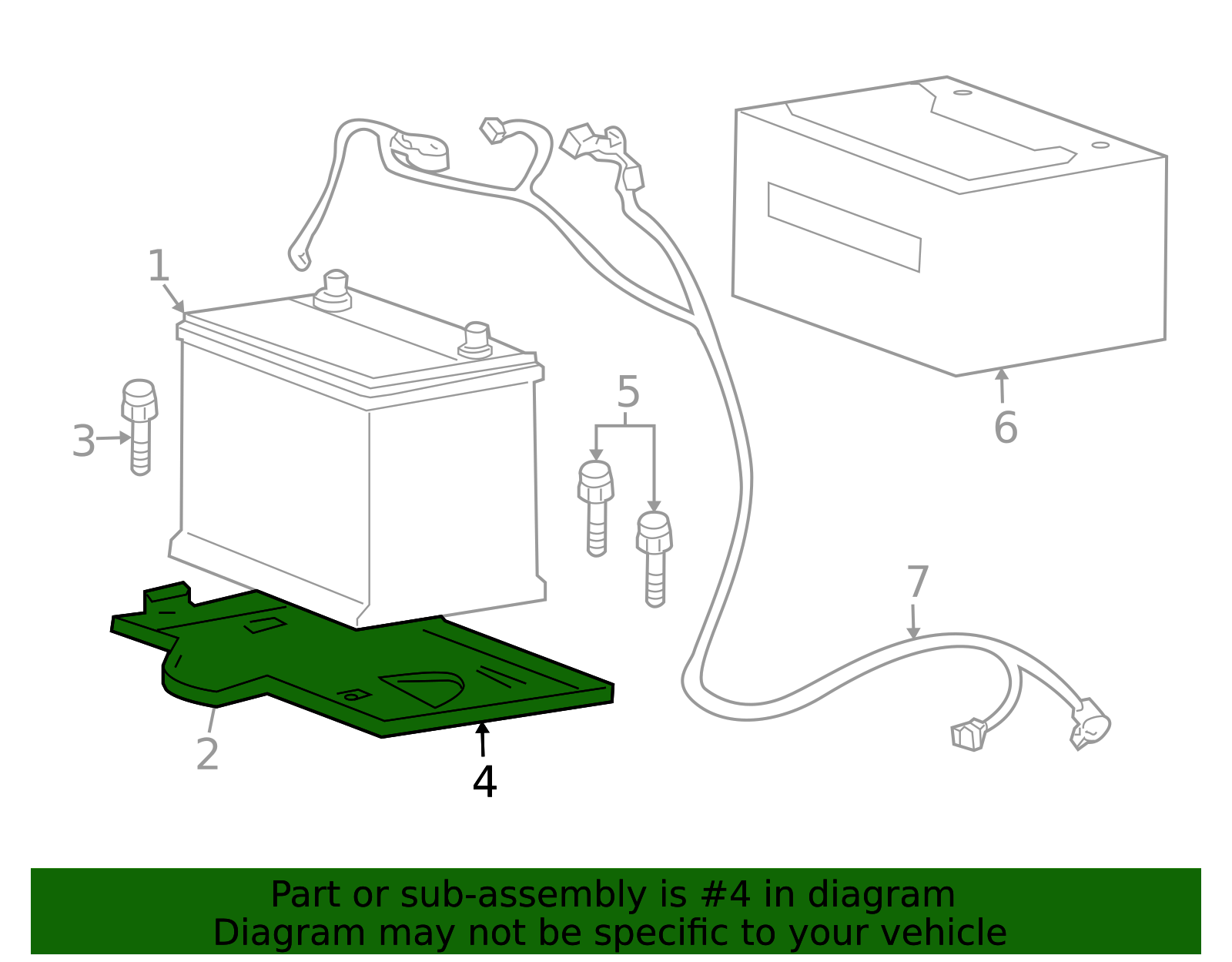 37150-3F200 - Battery Tray 2007-2009 Kia Amanti | Kia.Parts Store