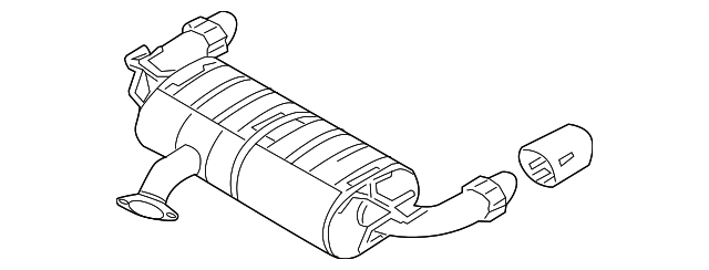 2011-2015 Mitsubishi Lancer Exhaust Muffler 1571A917 | Mitsubishi Parts ...