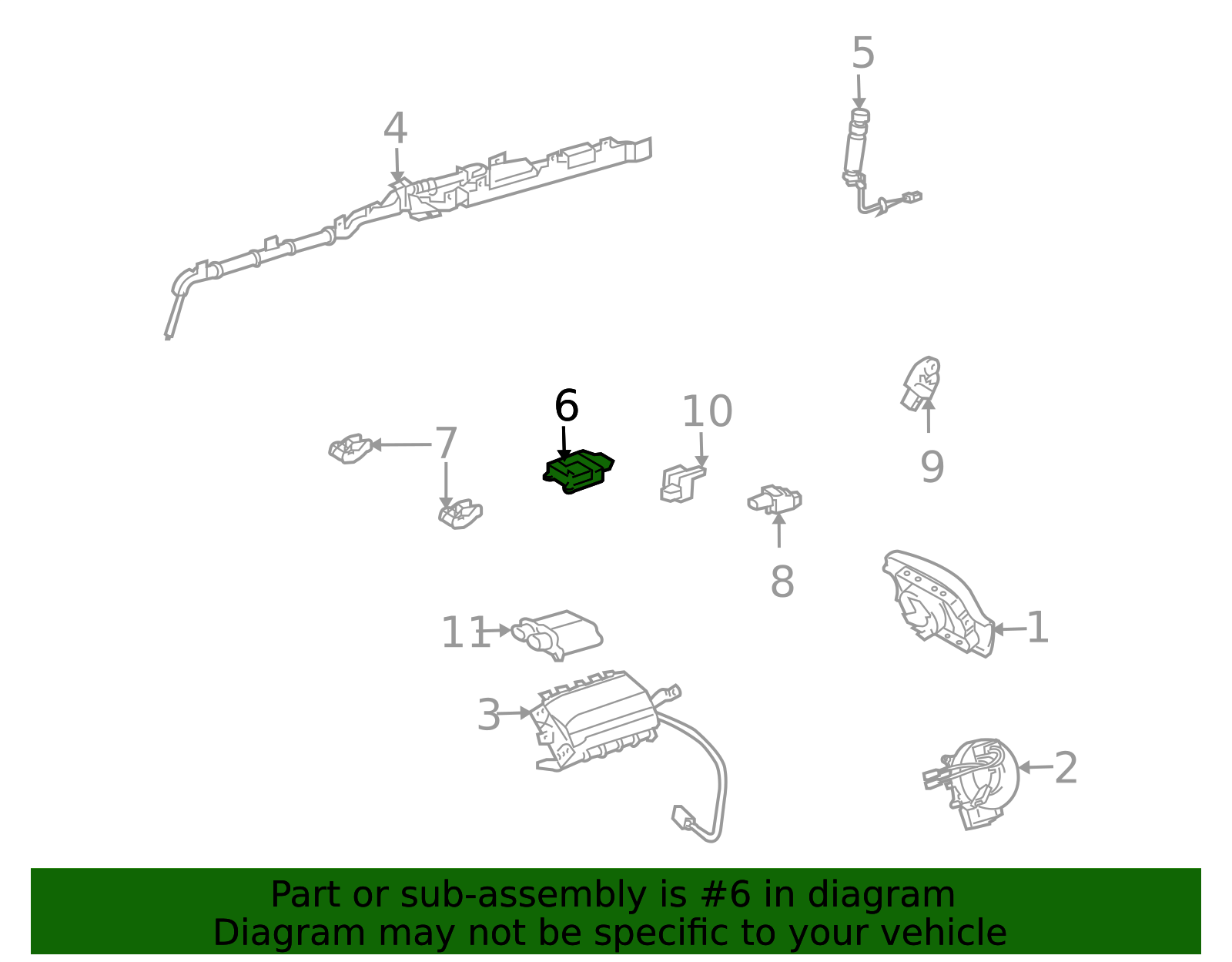 89170-35330 - Air Bag Control Module 2011-2012 Toyota FJ Cruiser ...