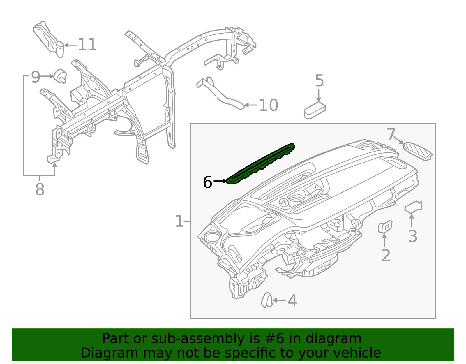 4M8-819-632-AZ3 - Defroster Grille 2019-2025 Audi | Audi OEM Parts Guy
