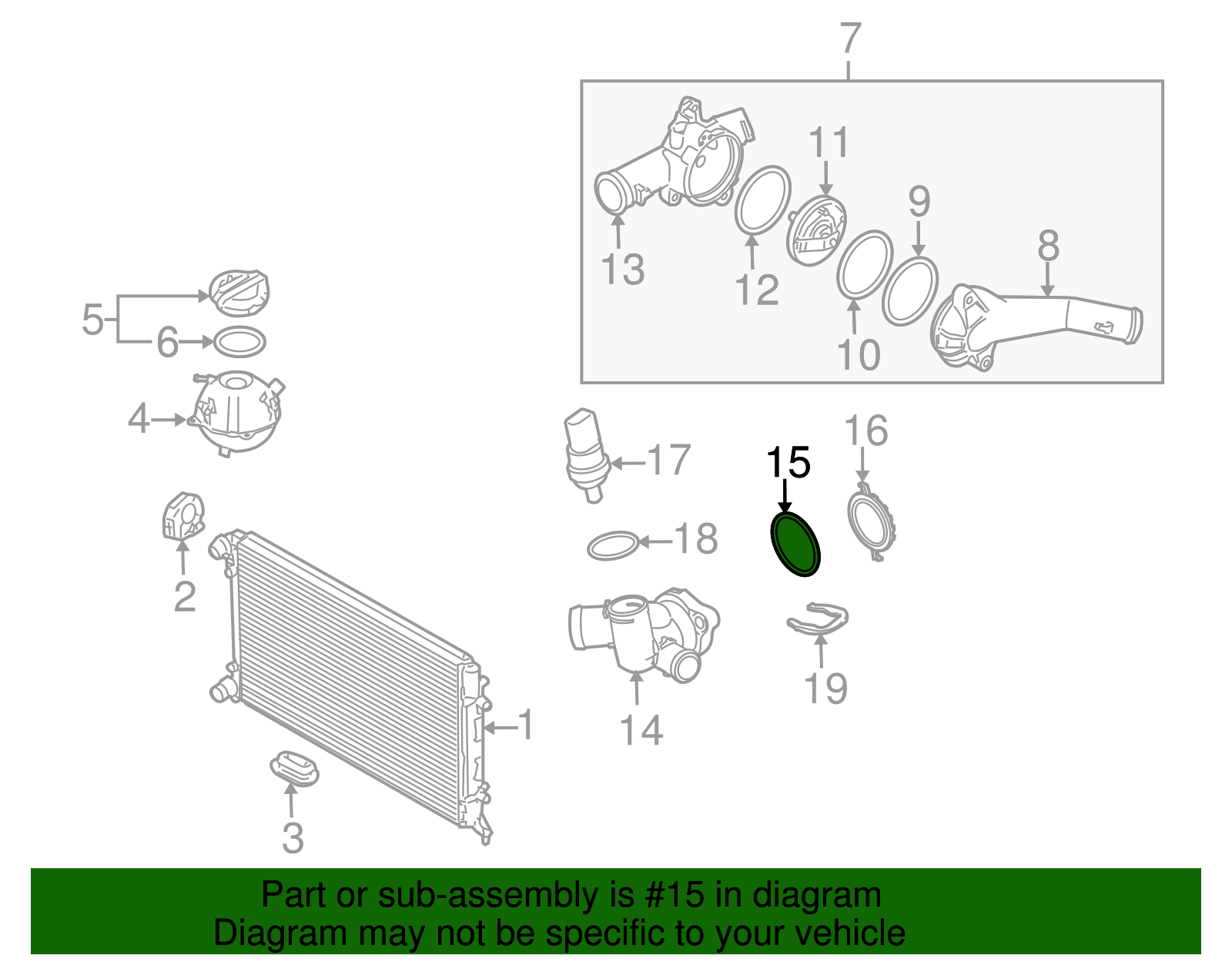 2005-2014 Volkswagen Flange Seal 07K-121-149 | OEM Parts Online