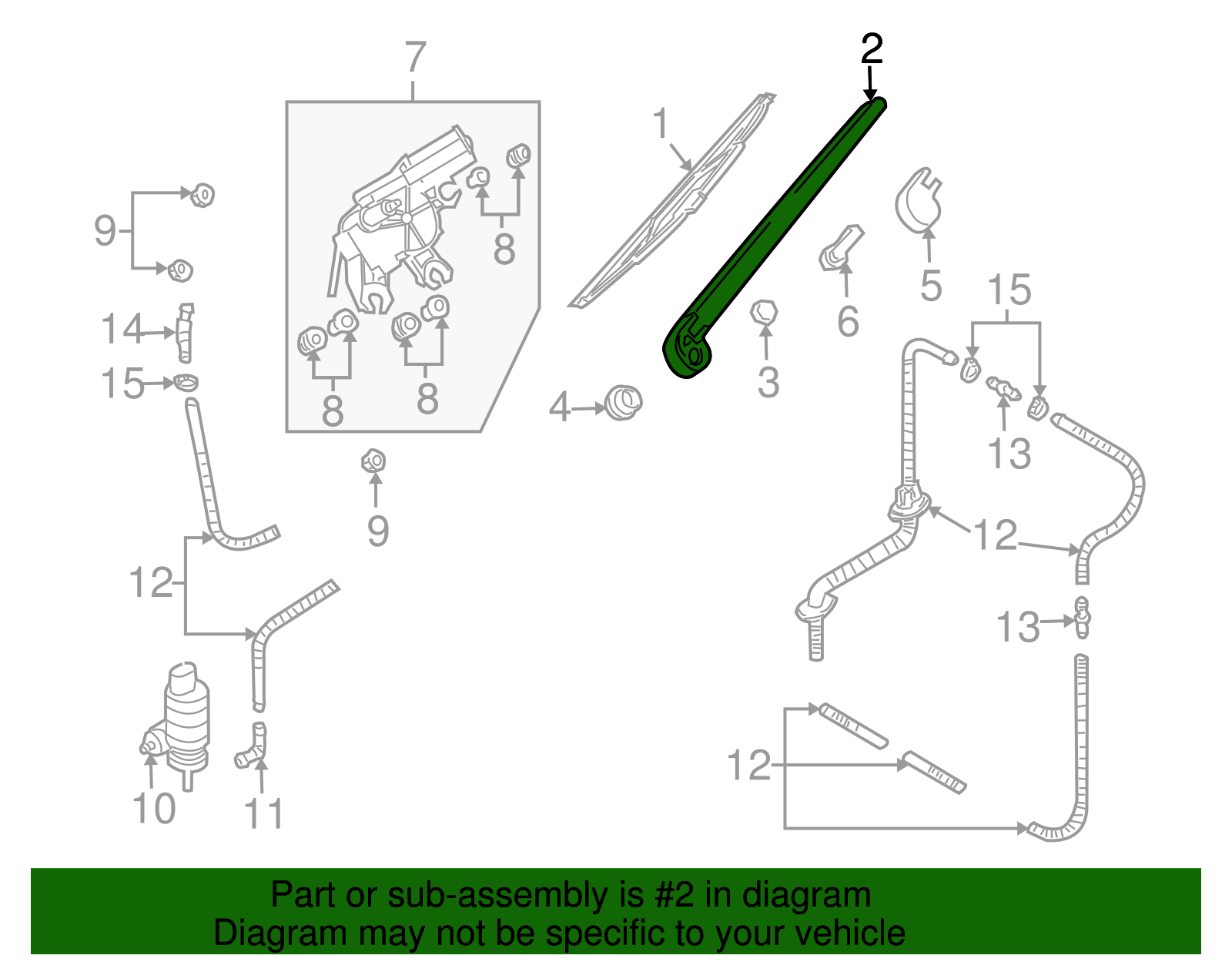 2007-2015 Audi Q7 Wiper Arm 4L0-955-407-1P9 | OEM Parts Online