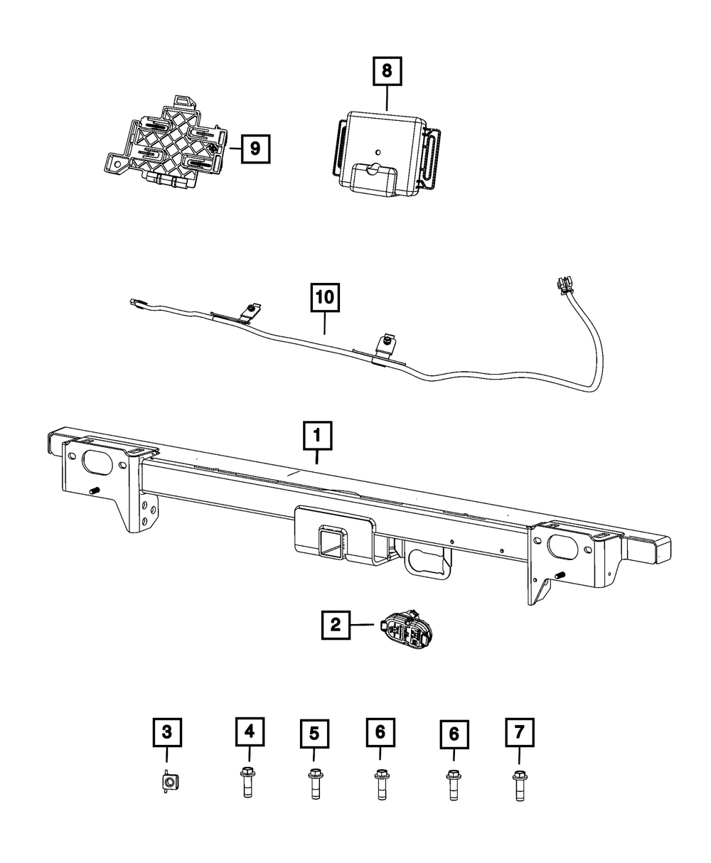 68592572AA - Trailer Hitch 2019-2026 Ram | The Official Mopar eStore