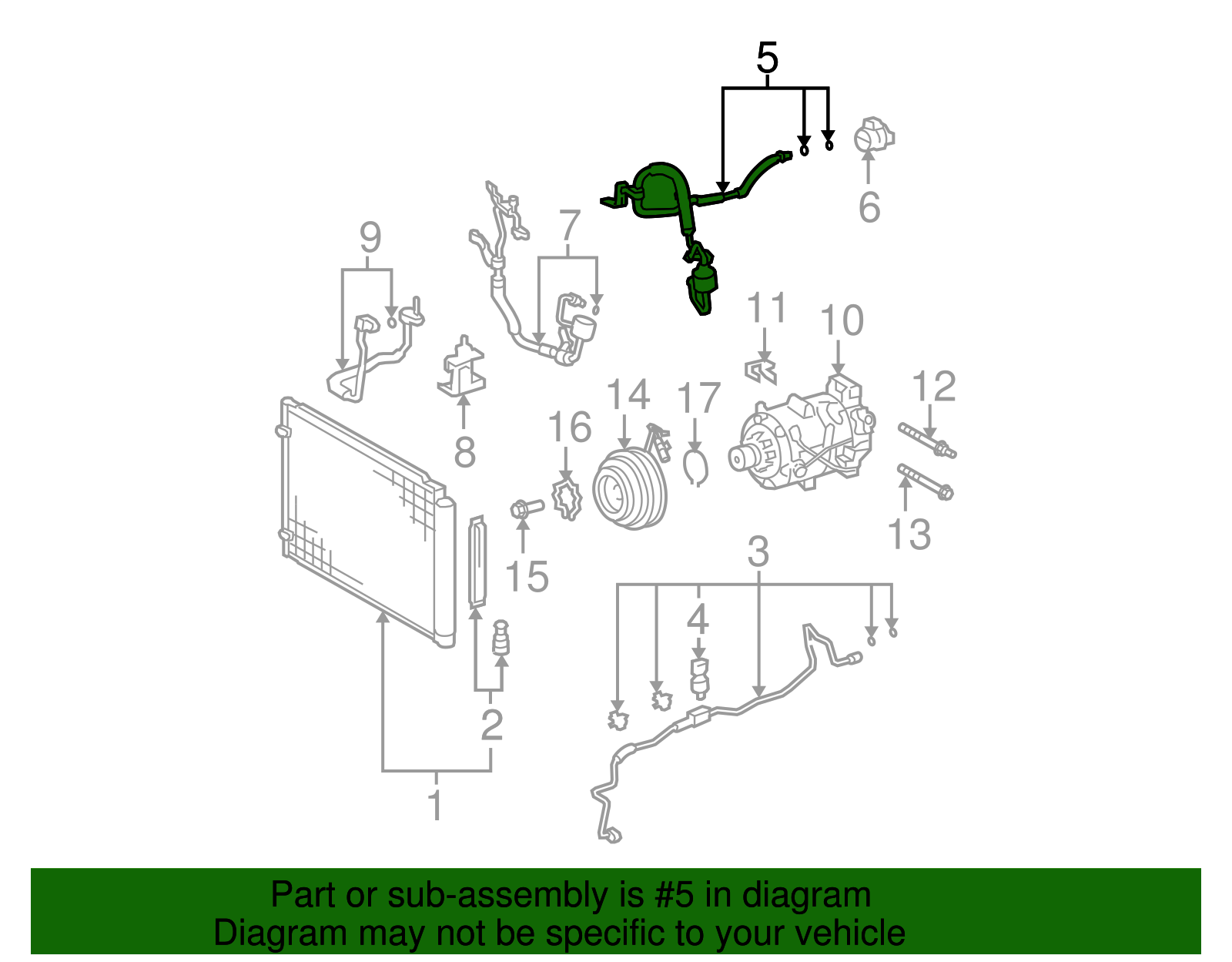 88704-0E021 - High-Quality A/C Refrigerant Suction Hose for 2007-2009 ...