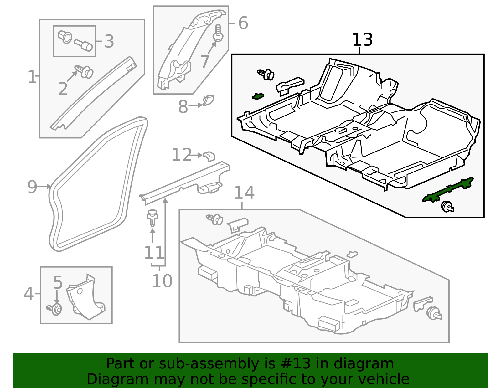 OEM 2013-2017 Honda Accord Floor Carpet 83301-T3L-A11ZA | Honda ...
