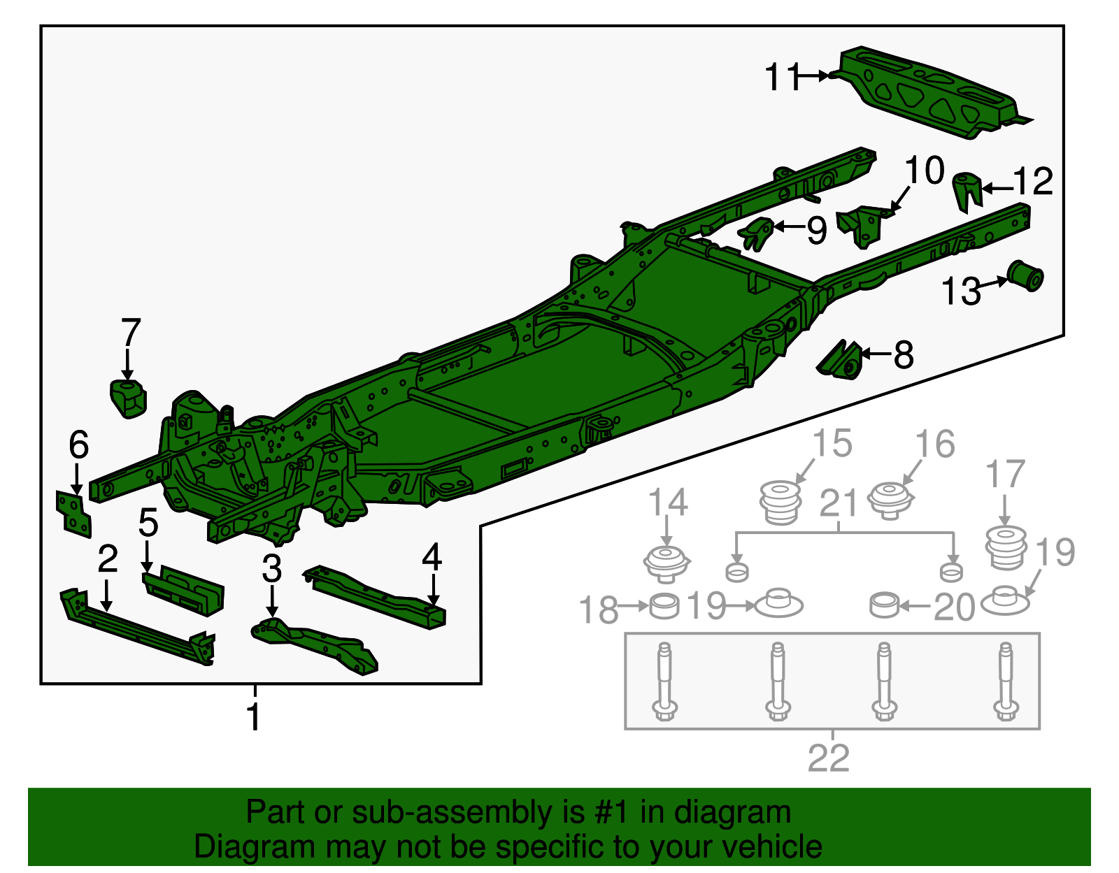 Buy Genuine GM Auto Parts - Frame (Part # 84916019) | GM Parts Store