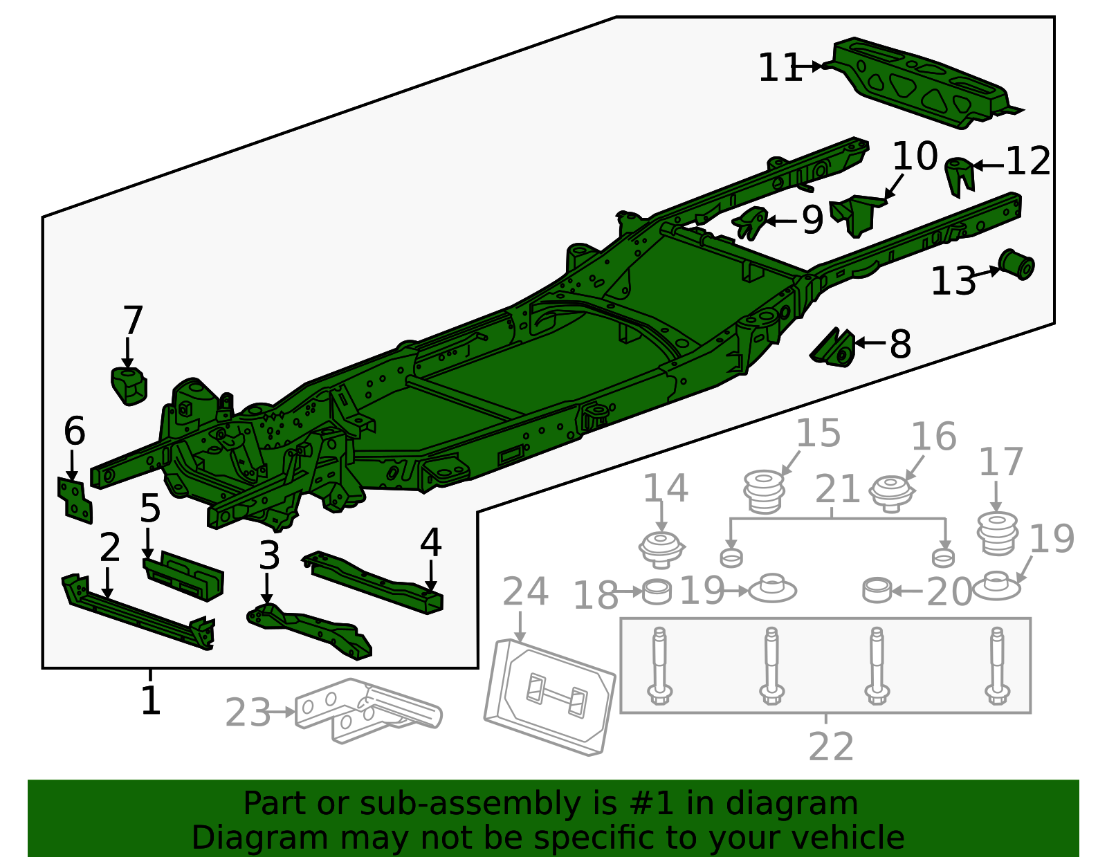 OEM GM Vehicle Frame Assembly For 2015-2022 GM - Part No. 84916023 ...