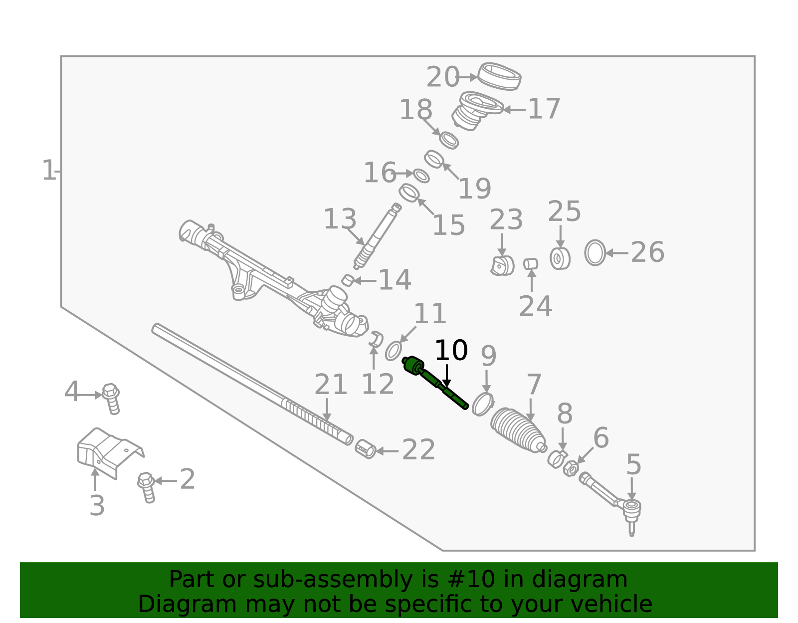 56540-L1000 - Inner Tie Rod 2021-2024 Kia K5 | Kia.Parts Store