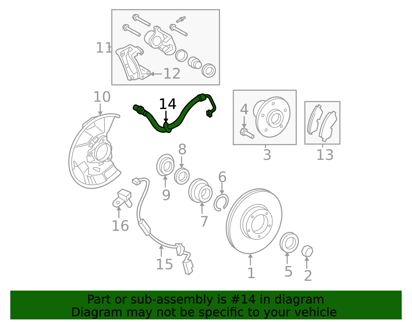 Genuine Official Toyota Brake Hydraulic Hose part# 90947-A2002 for 2005 ...
