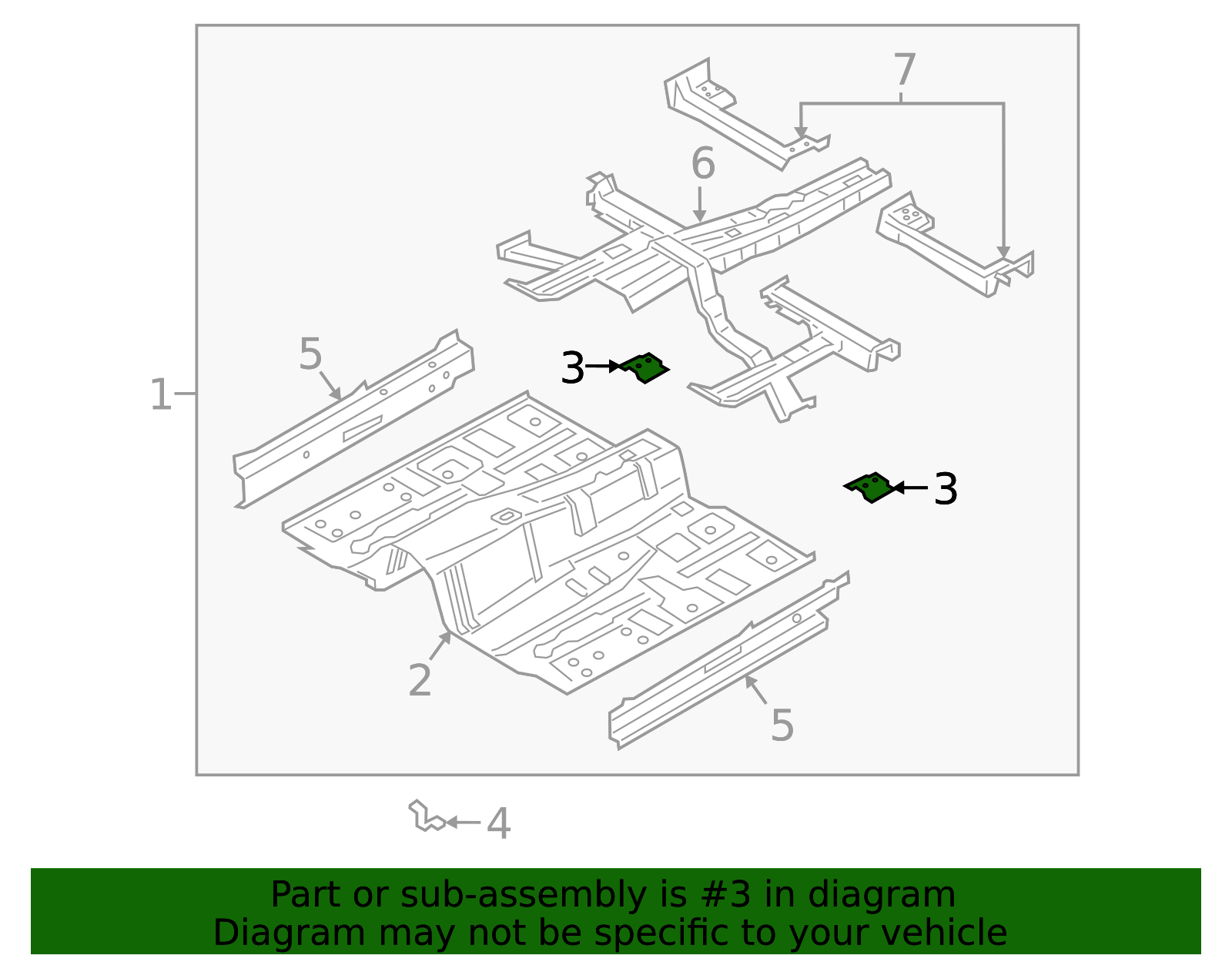 Hyundai - 65287-J5000 - Floor Pan Reinforced Plate - 2019-2025 Genesis ...