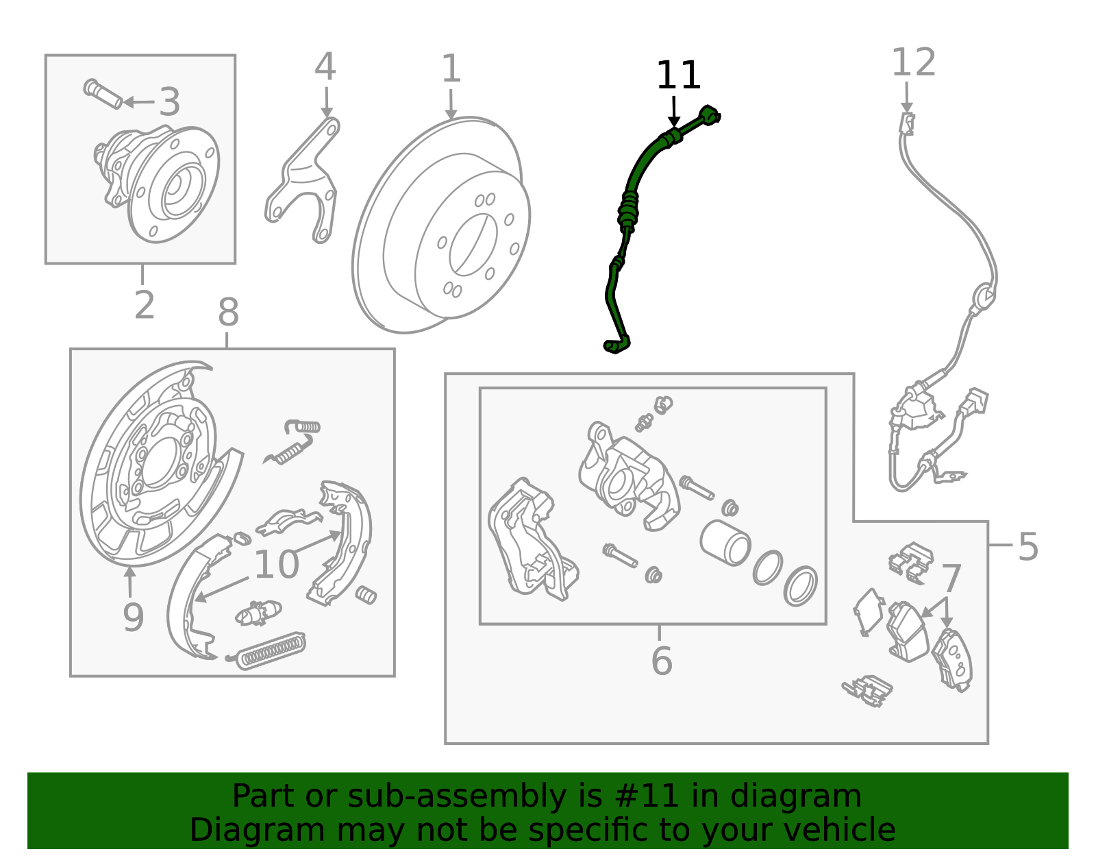 58737-2K300-DS - Brake Hose 2010-2013 Kia Soul | Kia.Parts Store