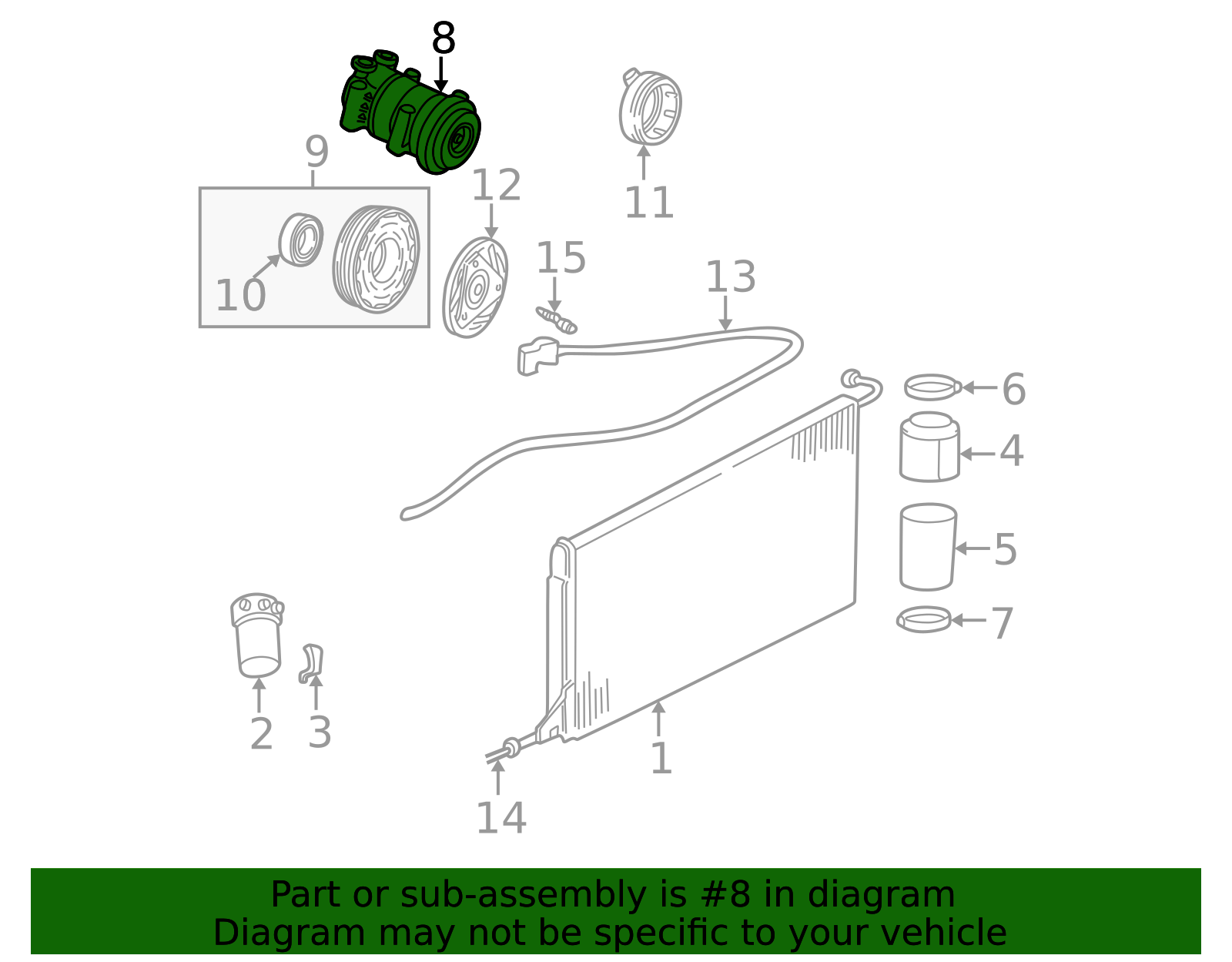 2001-2002 GM Air Conditioning Compressor 89019356 | Shop Matick Buick GMC