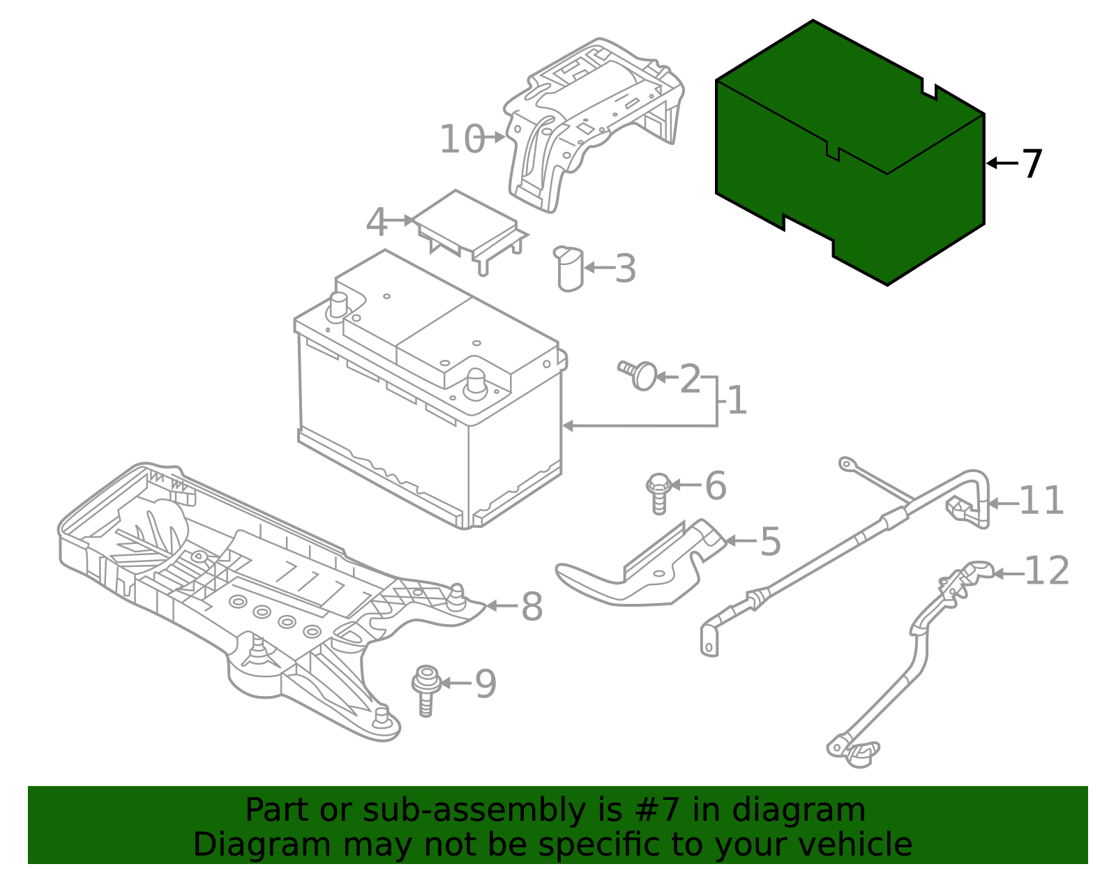 2002-2025 Volkswagen Battery Cover 5WA-915-418-B | vwpartscenter